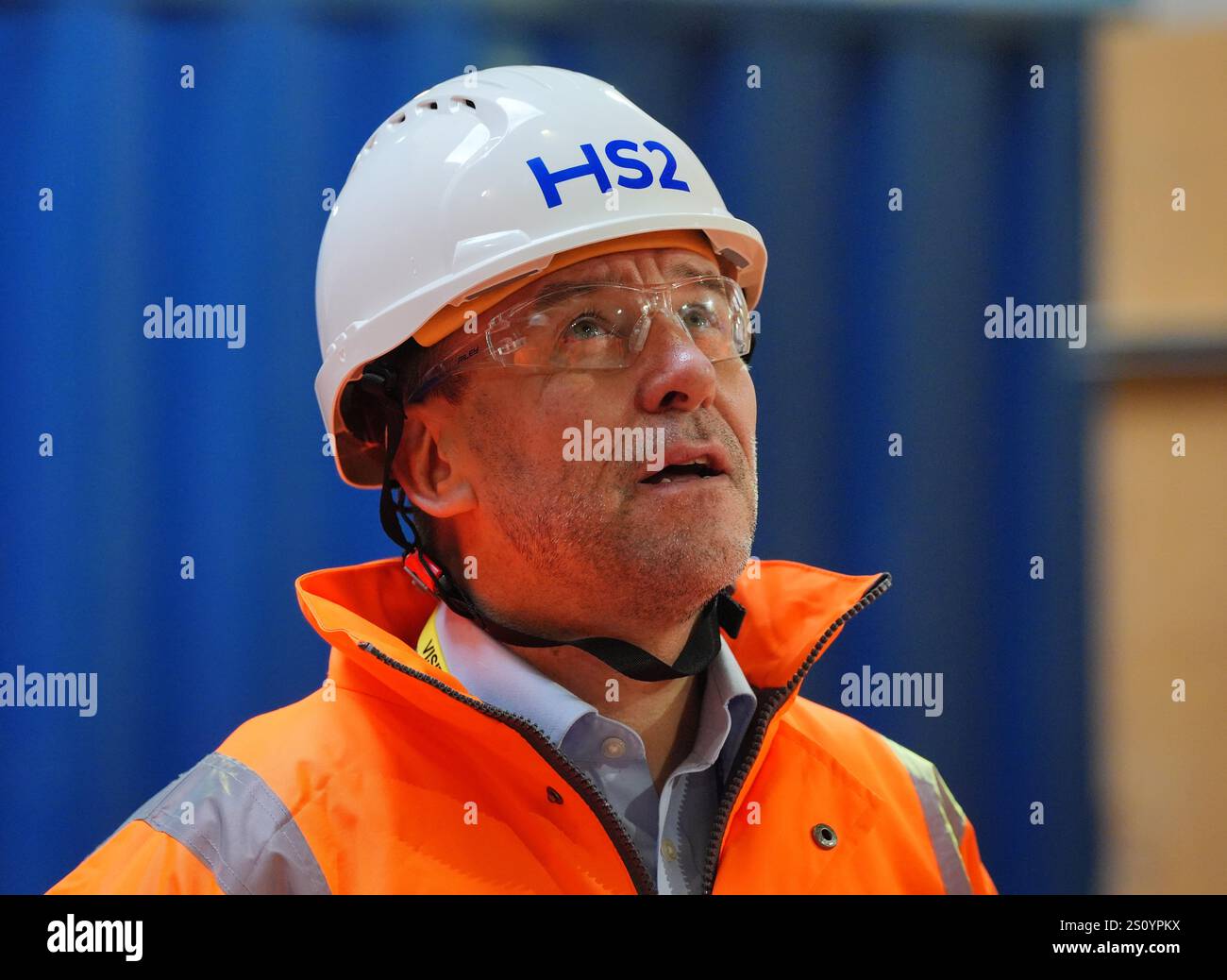 File photo dated 02/12/24 of HS2 CEO, Mark Wild visiting the Old Oak ...