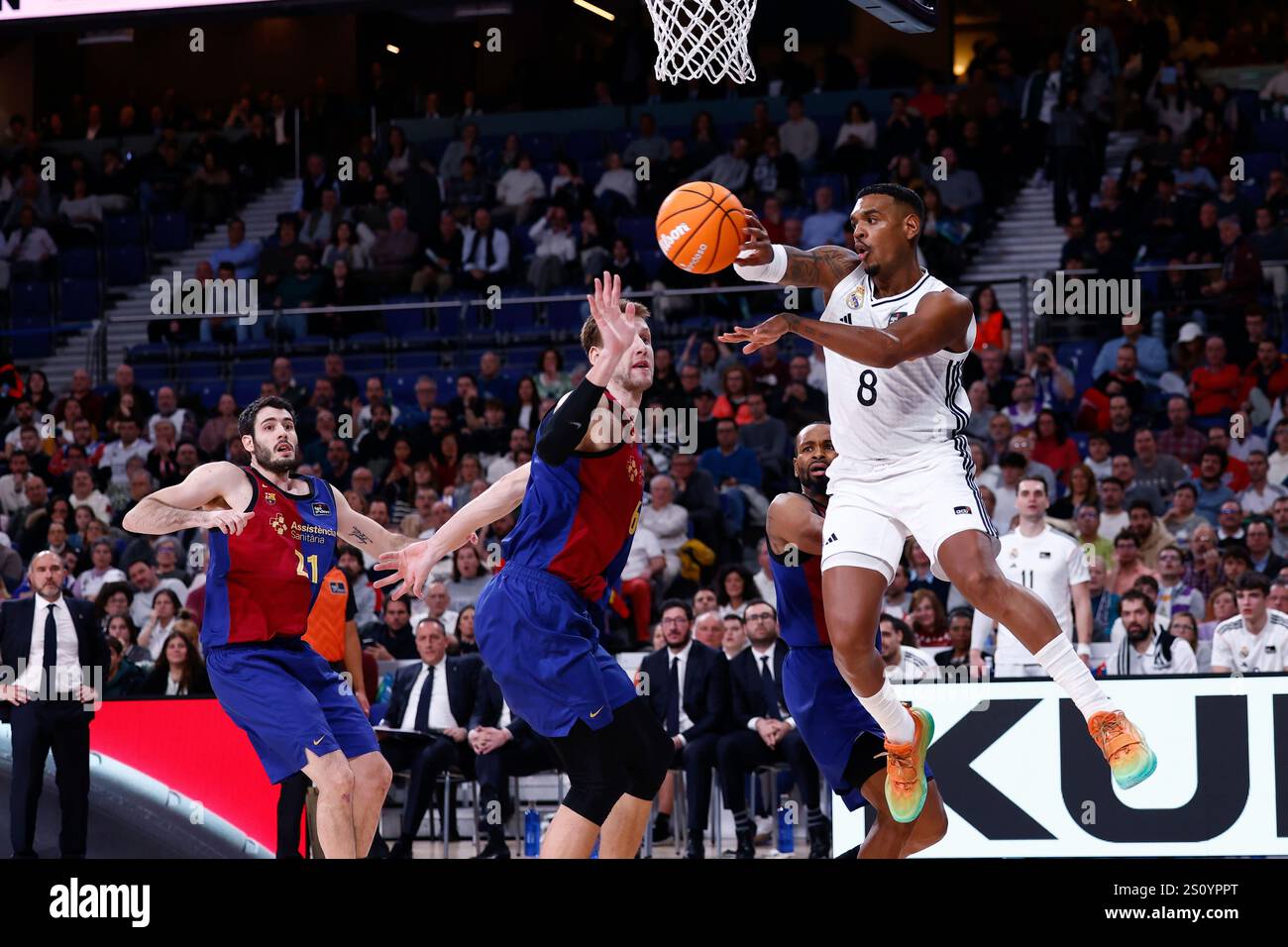 Xavier Rathan-Mayes of Real Madrid in action during the Spanish League ...