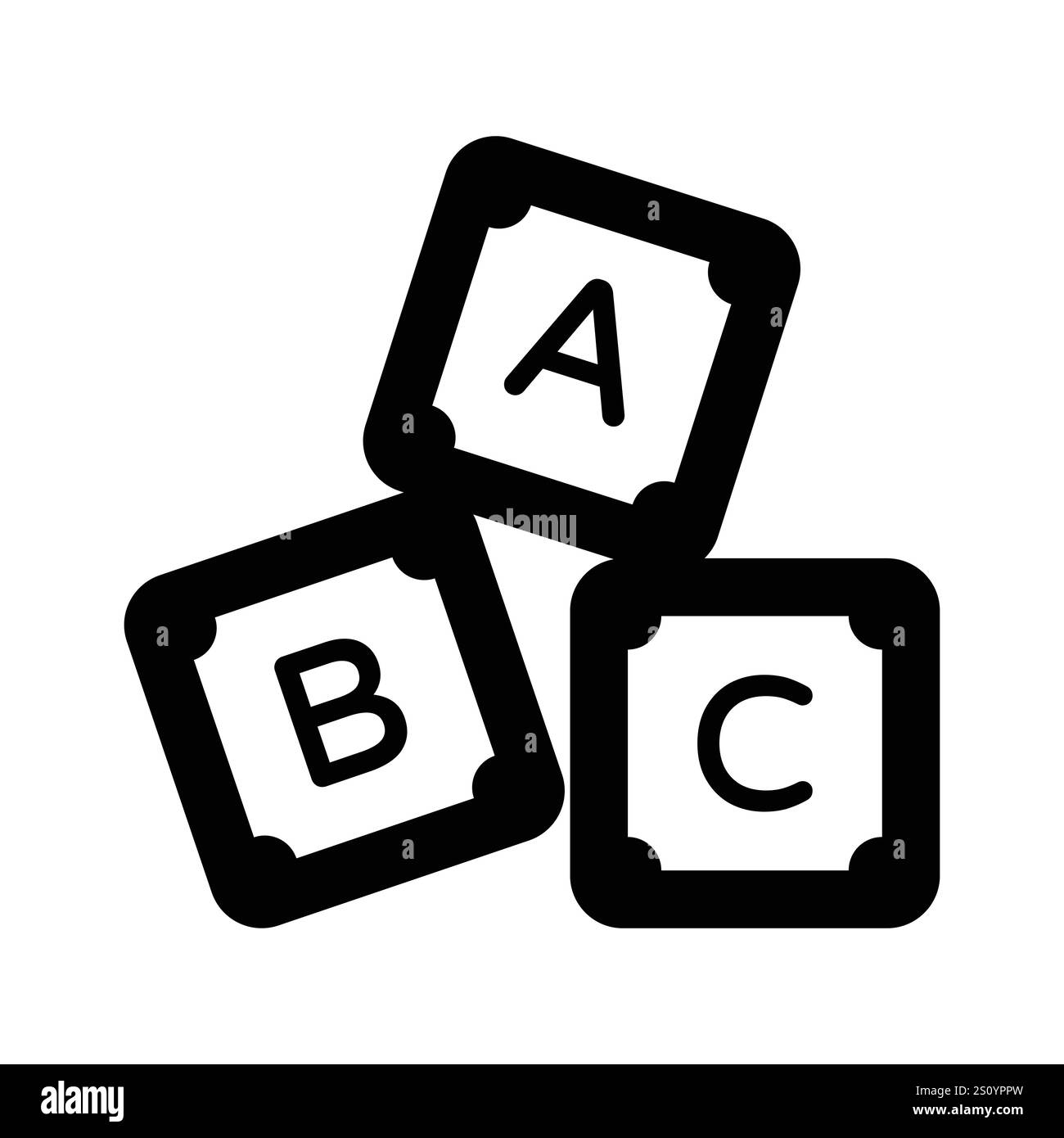 Abc blocks, alphabet blocks icon design in editable style Stock Vector ...