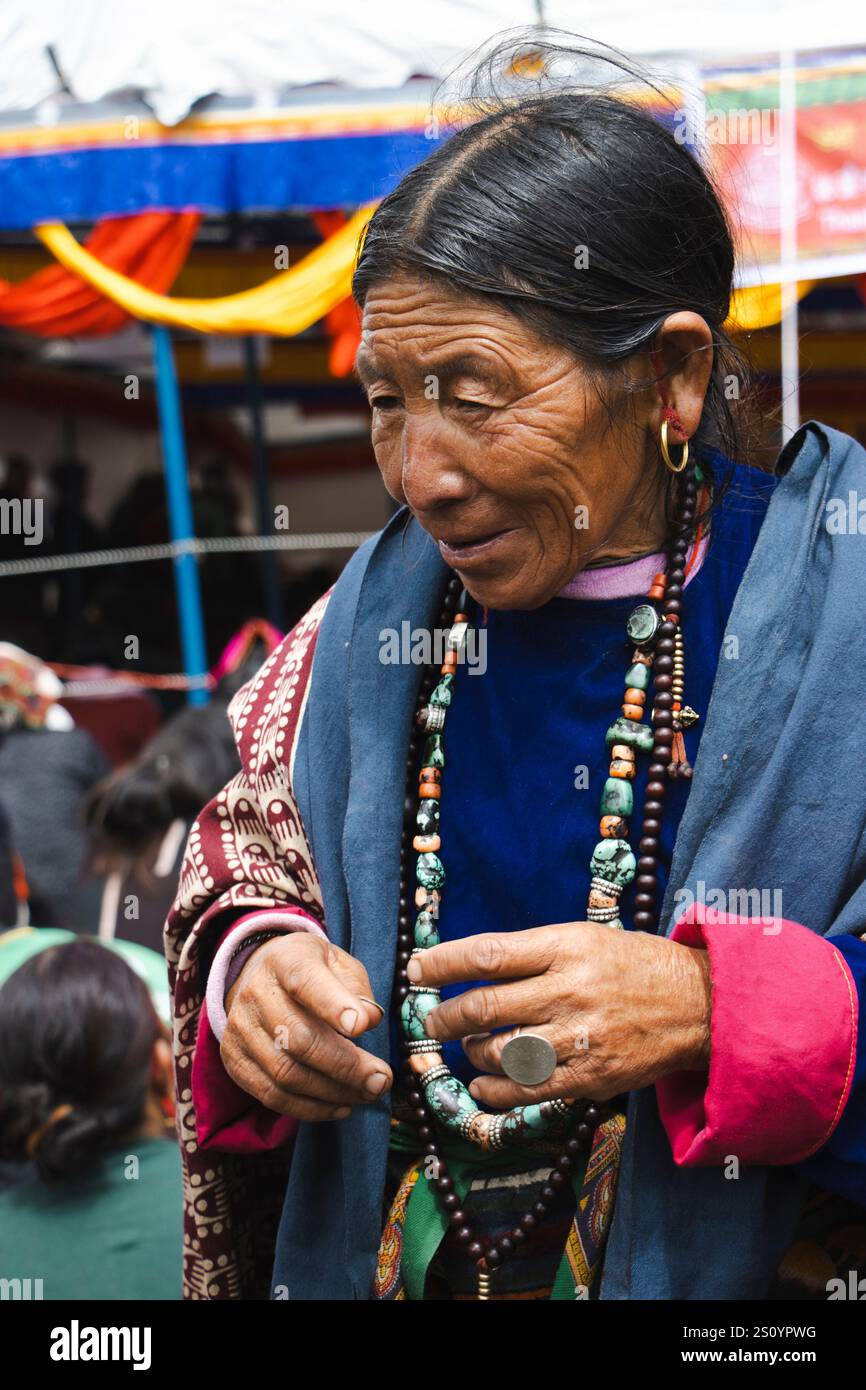 67th Shelri Dugdra Festival attendants wear their traditional attire ...