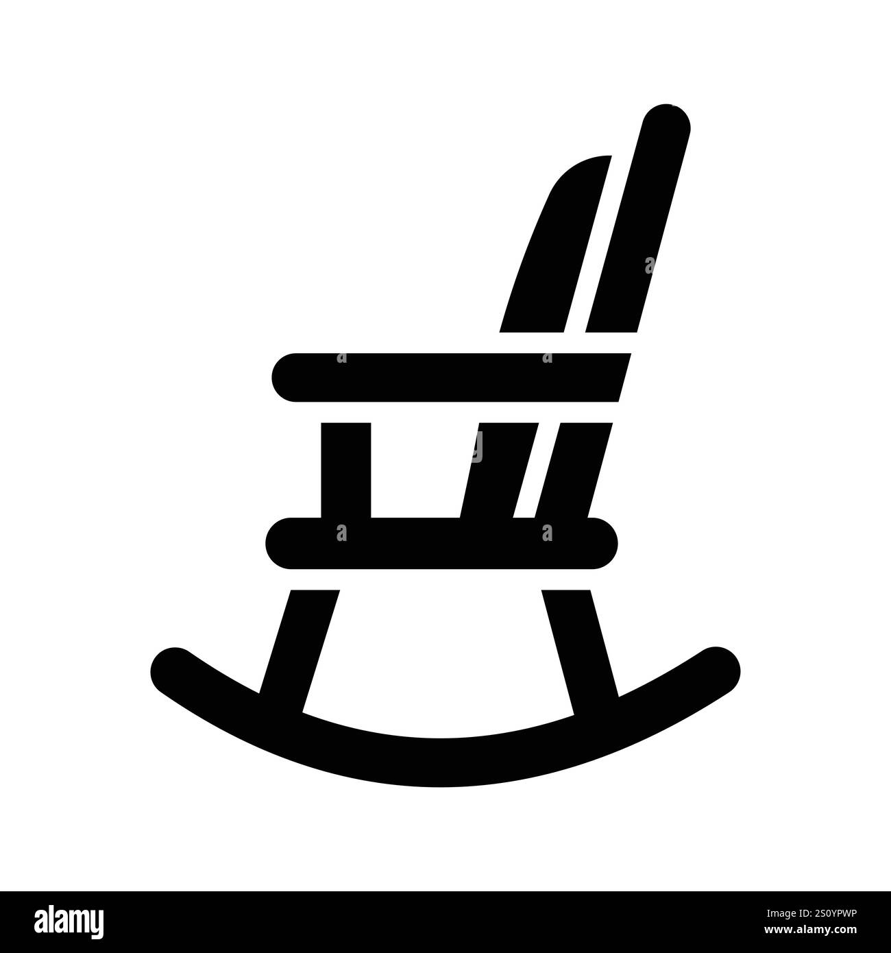 Trendy icon of rocking chair in editable style, ready to use icon Stock ...