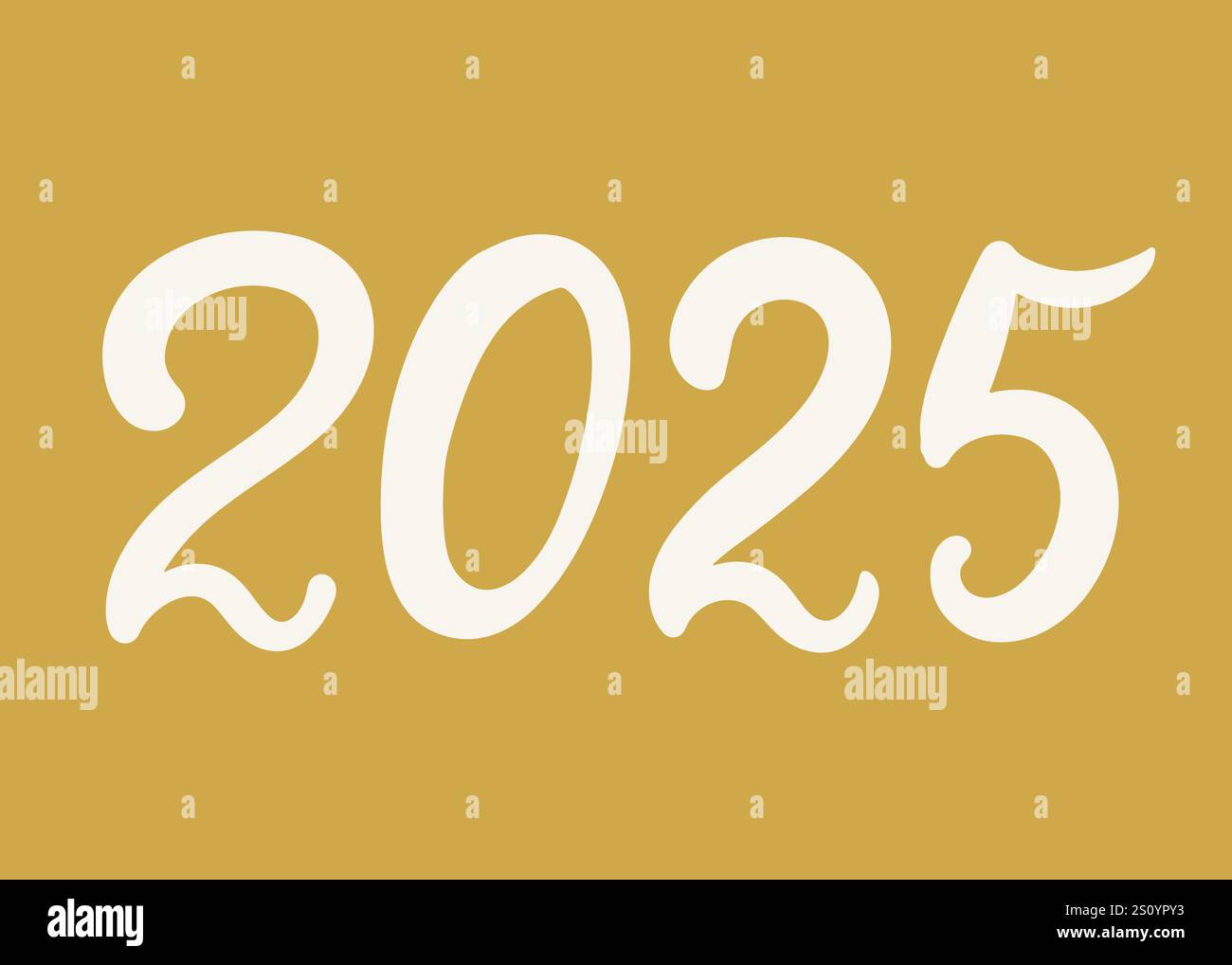 New Year 2025 Hand Lettering Banner Vector Numbers Stock Vector Image ...