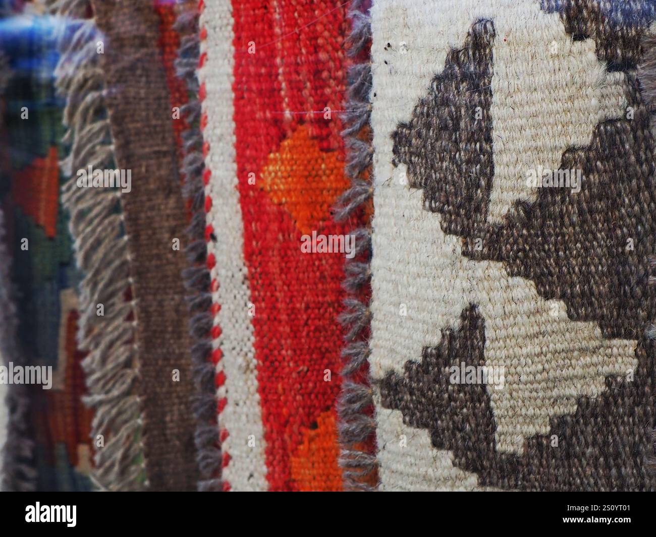 Close up view vibrant handwoven hi-res stock photography and images - Alamy