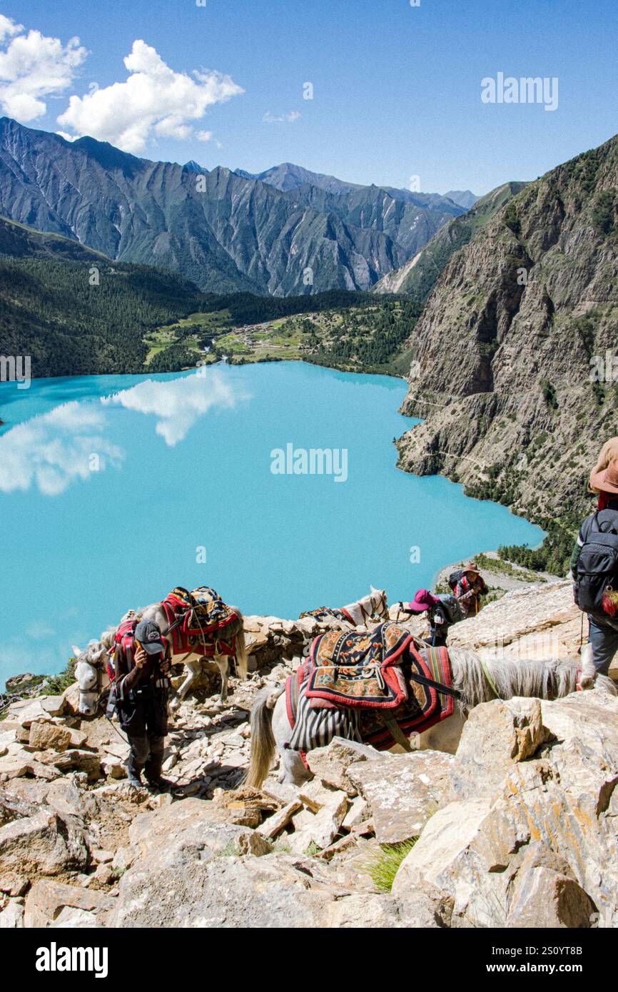 Shey Phoksundo Lake, located in the Ringmo Village is a stunning alpine ...
