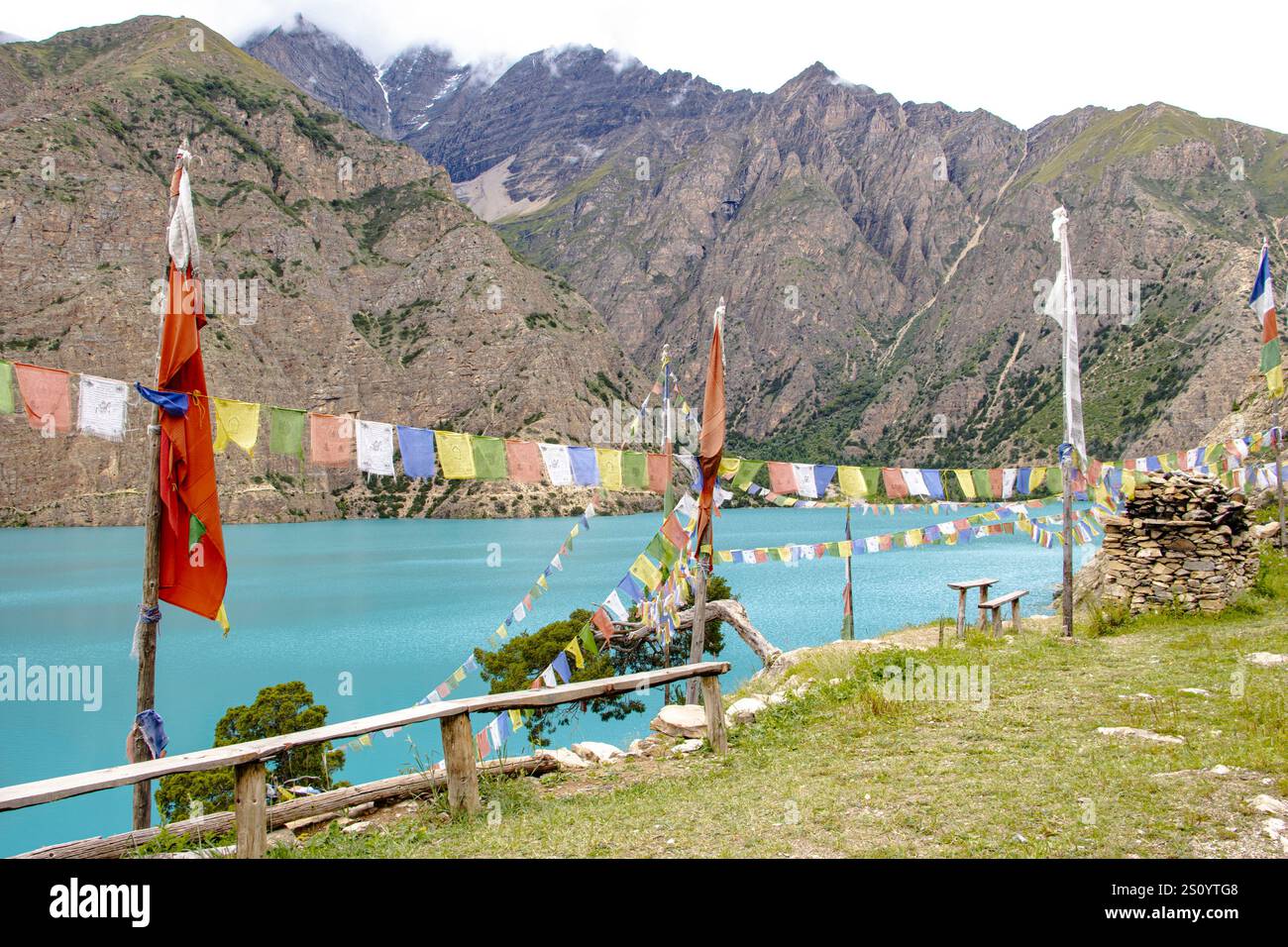 Shey Phoksundo Lake, located in the Ringmo Village is a stunning alpine ...