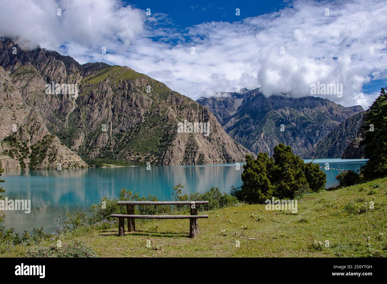 Shey Phoksundo Lake, located in the Ringmo Village is a stunning alpine ...