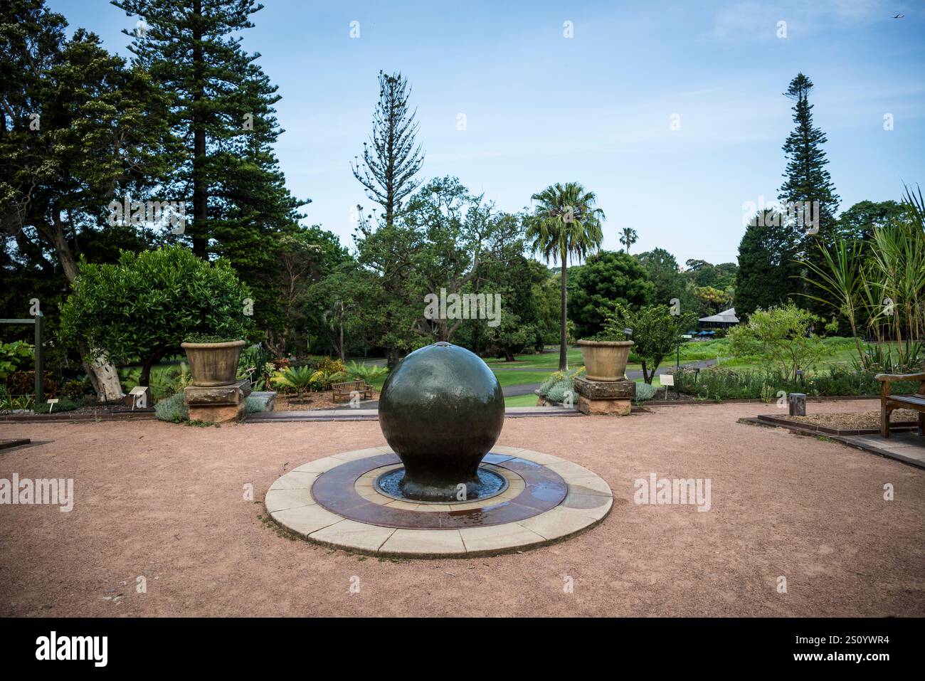 Water fountain at The Herb Garden, Royal Botanic Garden, Sydney, NSW ...