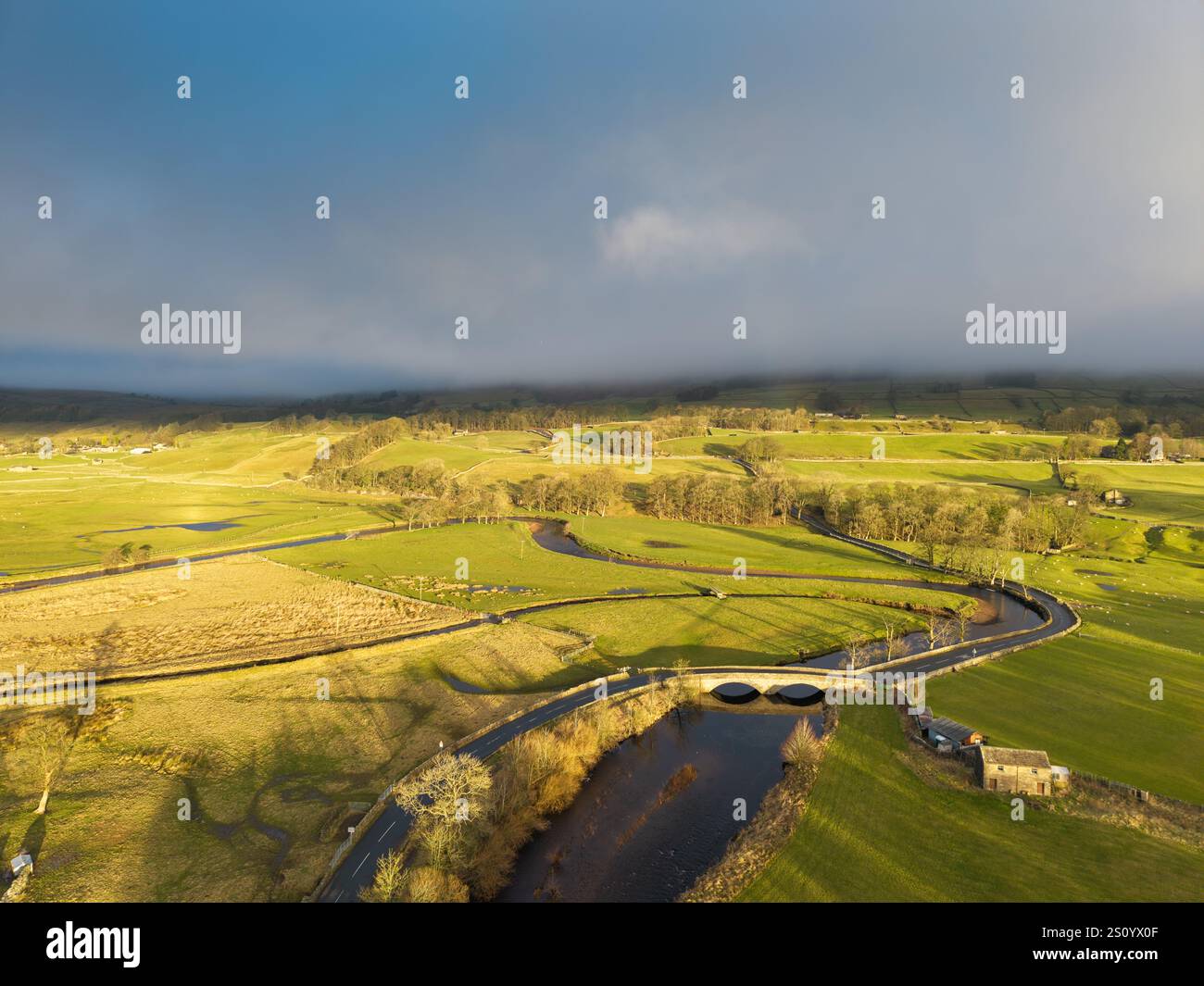 Haylands Bridge over the River Ure near Hawes in the Yorkshire Dales ...