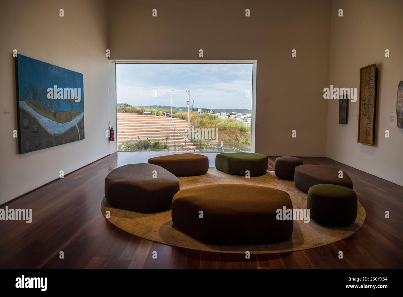 Yiribana Gallery and the view through a large window, Aboriginal and ...