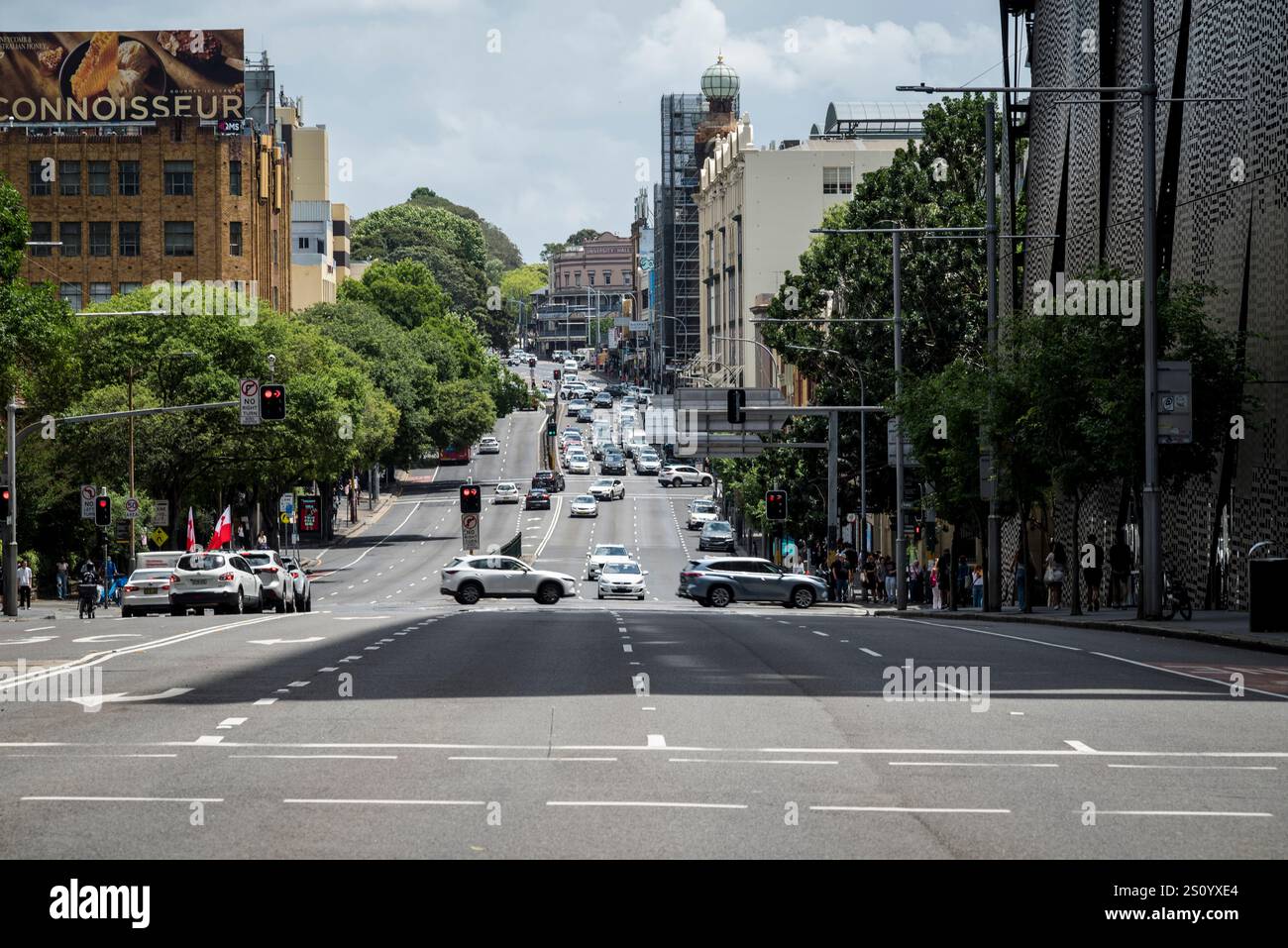View down Broadway, Chippendale, Sydney, NSW, Australia Stock Photo - Alamy