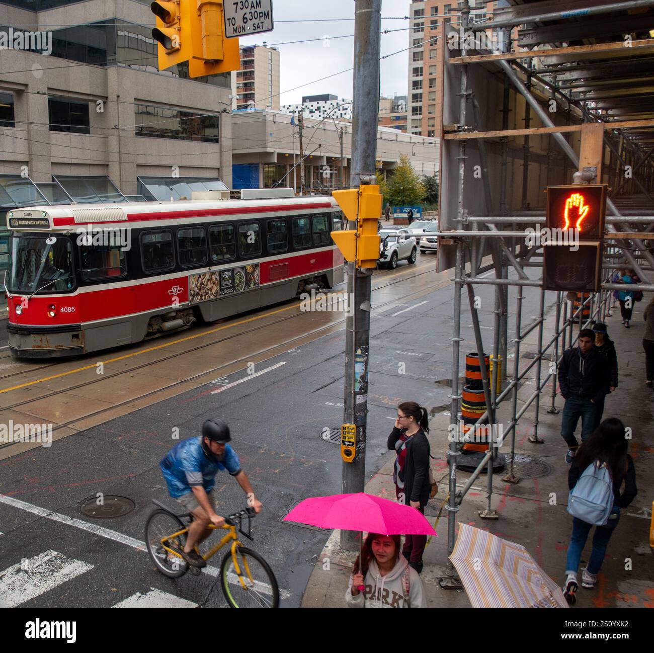 Cityscape with trams in the centre of Toronto, Ontario, Canada Stock ...
