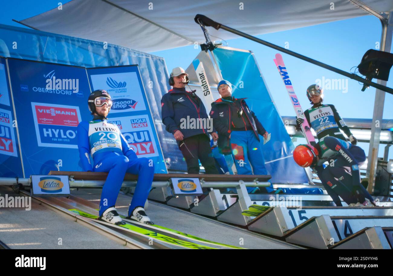 Oberstdorf, Germany. 28th Dec, 2024. Kevin Birckner, USA in flight ...