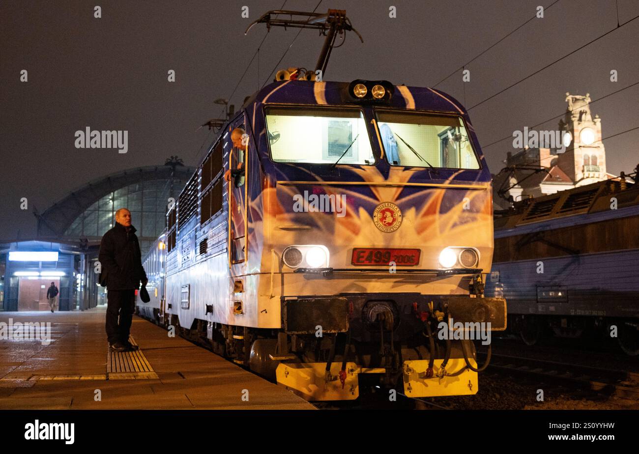 Prague, Czech Republic. 30th Dec, 2024. Locomotive 151.006 in livery ...