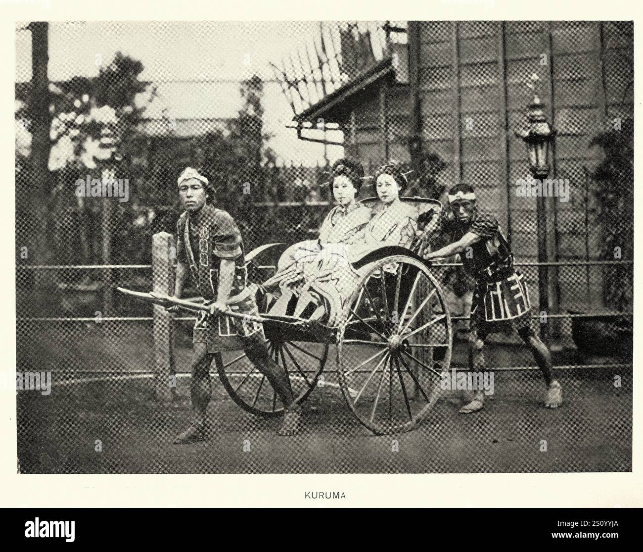 History of Japan, Japanese Geisha travelling in a Kuruma human powered ...