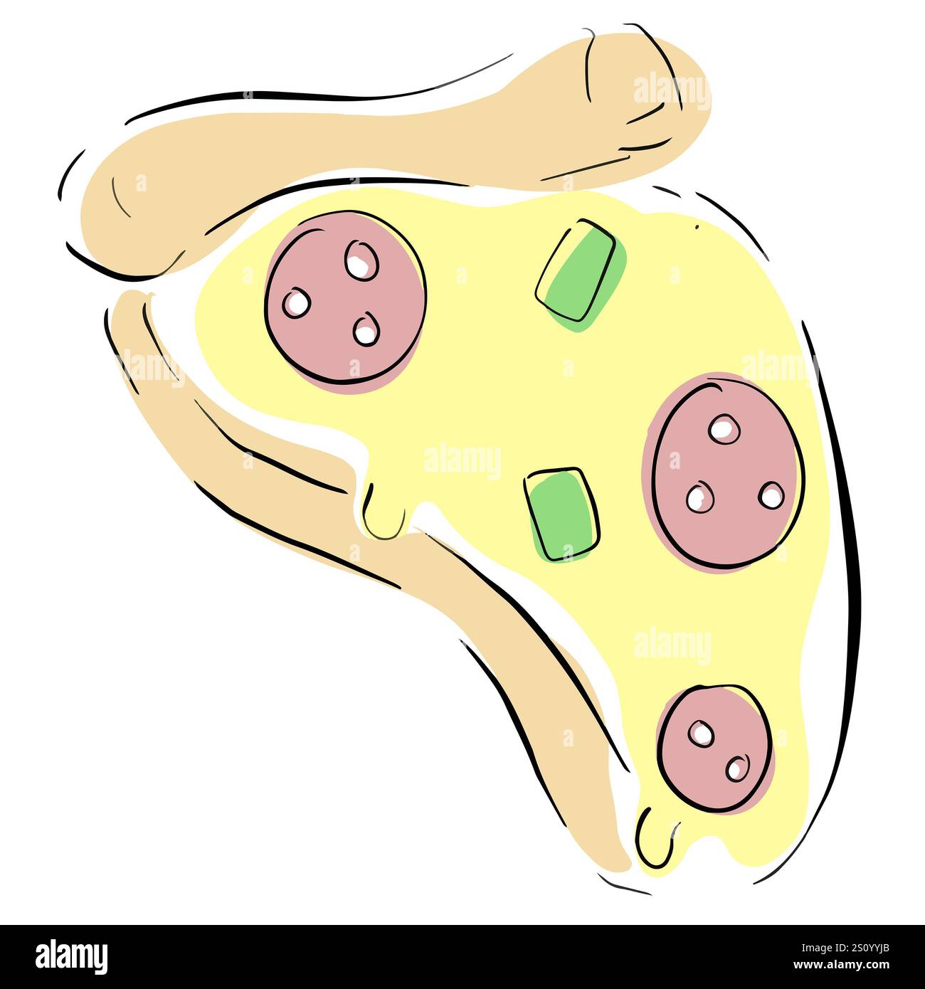 Cartoon pizza and slices Cut Out Stock Images & Pictures - Alamy
