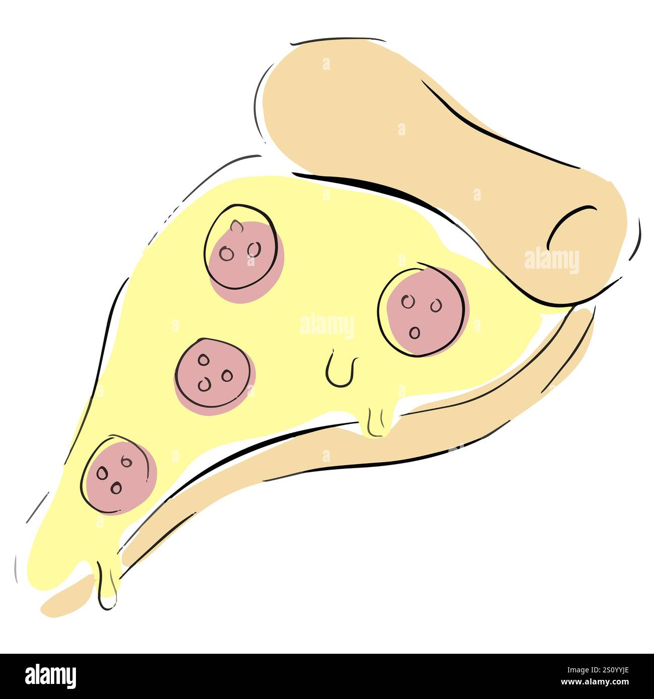 Cartoon pizza and slices Cut Out Stock Images & Pictures - Alamy