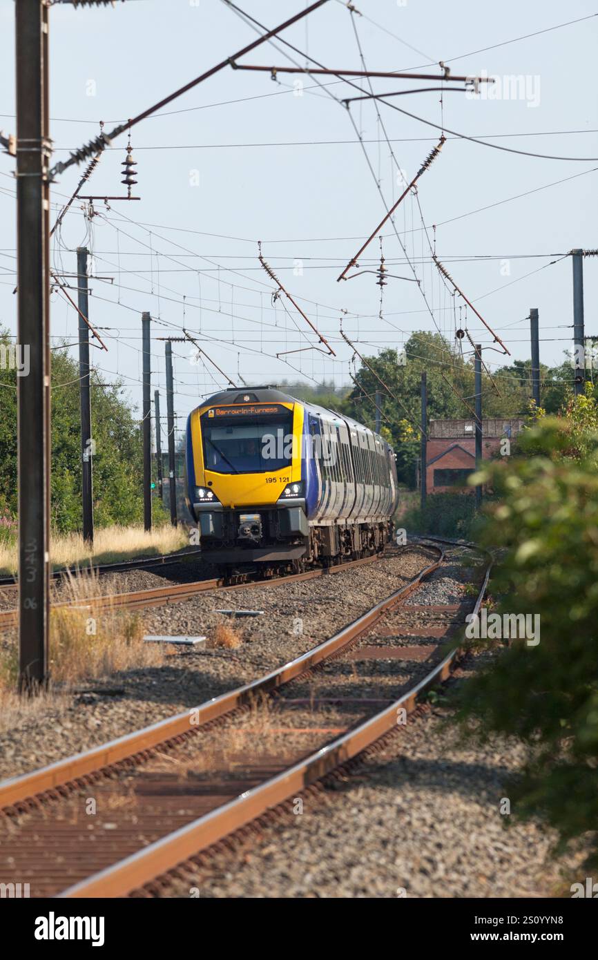 Northern Rail class 195 CAF Civity diesel train 195121 on the ...