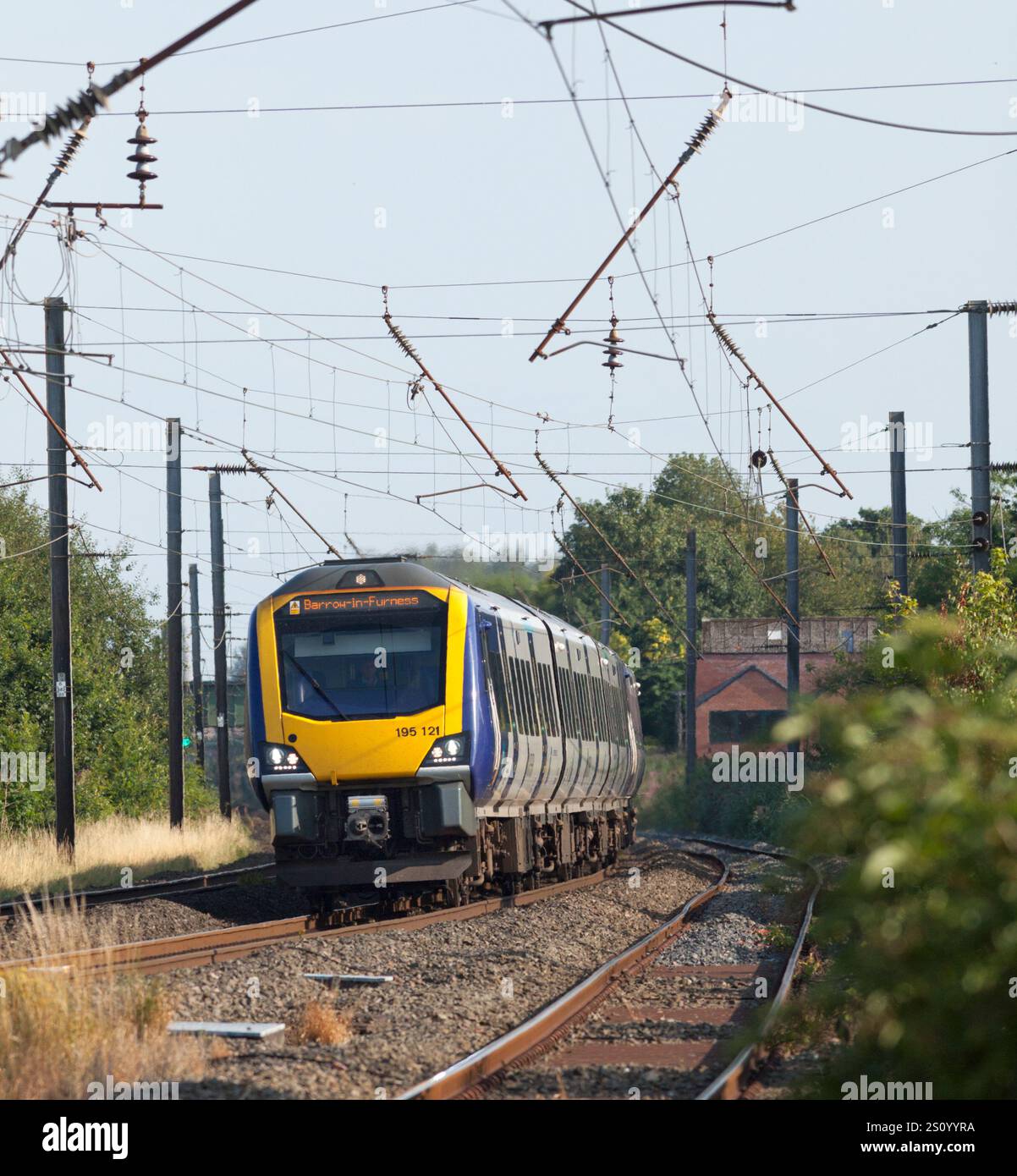 Northern Rail class 195 CAF Civity diesel train 195121 on the ...