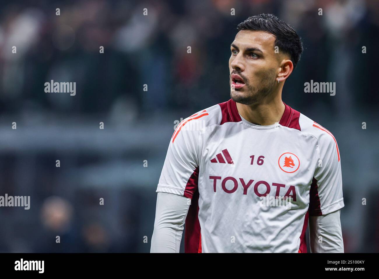 Milan, Italien. 29th Dec, 2024. Leandro Paredes of AS Roma looks on ...