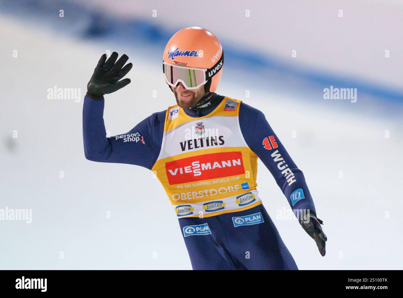 Pius PASCHKE, GER in flight action at the 73. Four Hills Tournament Ski ...