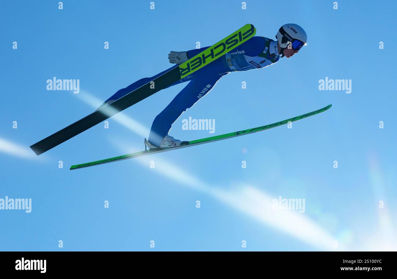 Felix Trunz, SUI in flight action at the 73. Four Hills Tournament Ski ...