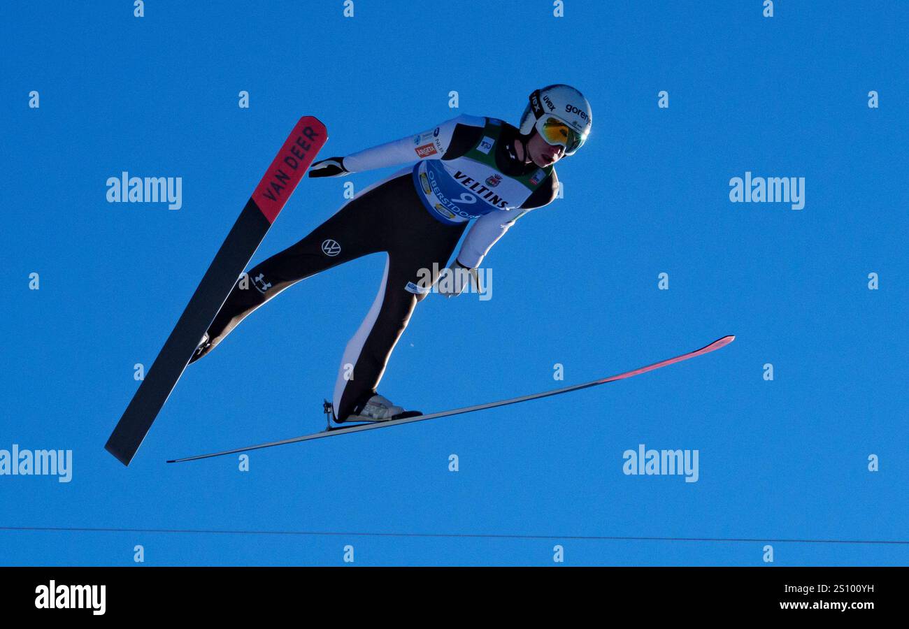 Ziga Jelar, SLO in flight action at the 73. Four Hills Tournament Ski ...