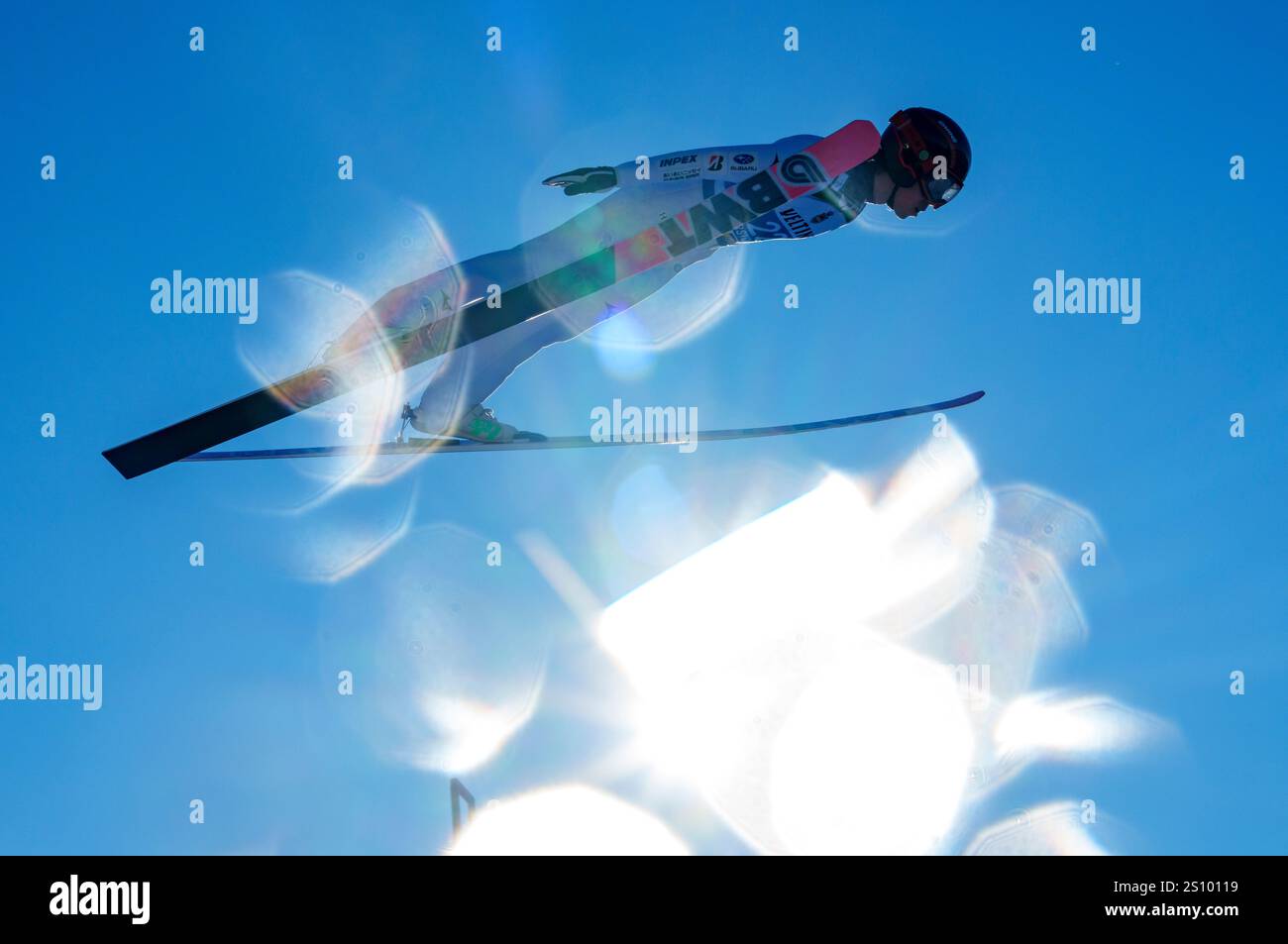 Naoki Nakamura, JPN in flight action at the 73. Four Hills Tournament ...