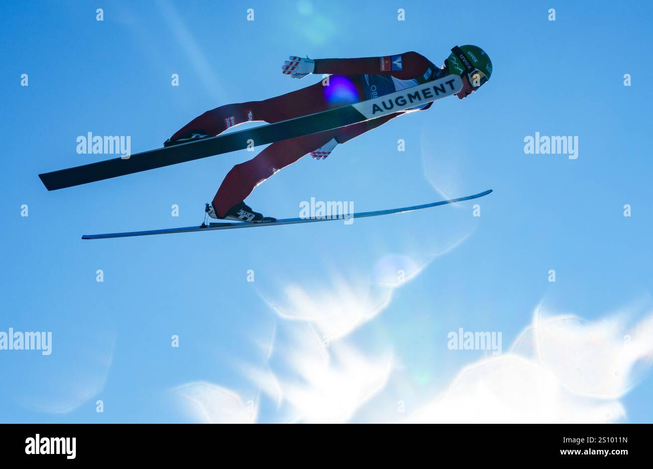 Markus Müller, AUT in flight action at the 73. Four Hills Tournament ...