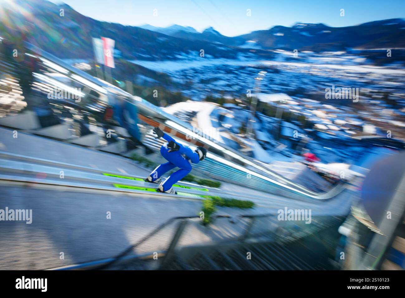 Oberstdorf, Germany. 28th Dec, 2024. Kevin Birckner, USA in flight ...