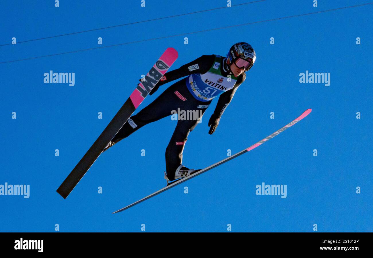 Marius Lindvik, NOR in flight action at the 73. Four Hills Tournament ...