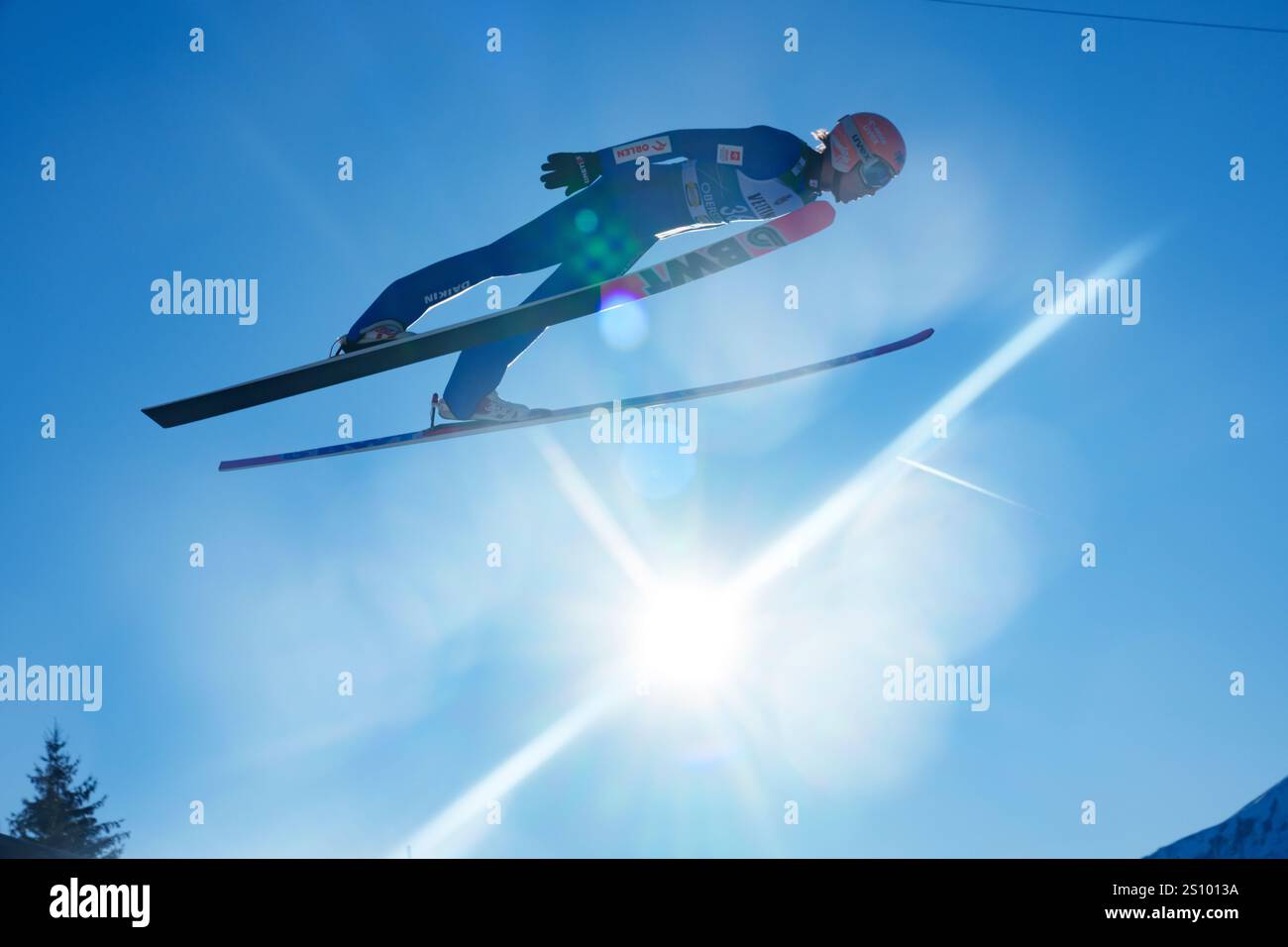 Dawid Kubacki, POL in flight action at the 73. Four Hills Tournament Ski Jumping on Dec 28, 2024 ...