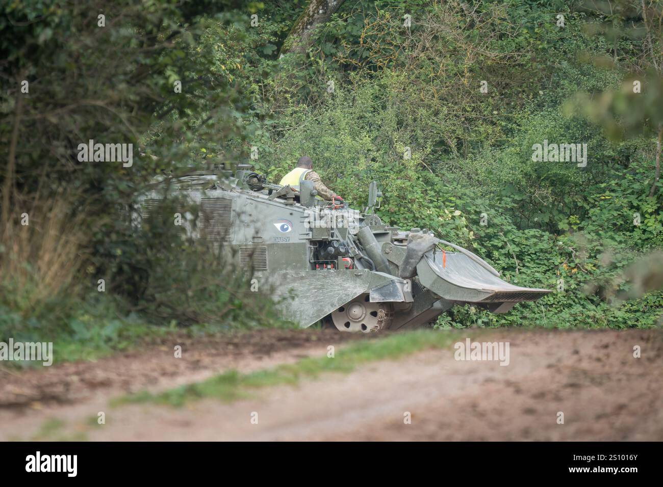 a British Army Challenger 2 Tank Armored Repair and Recovery Vehicle ...