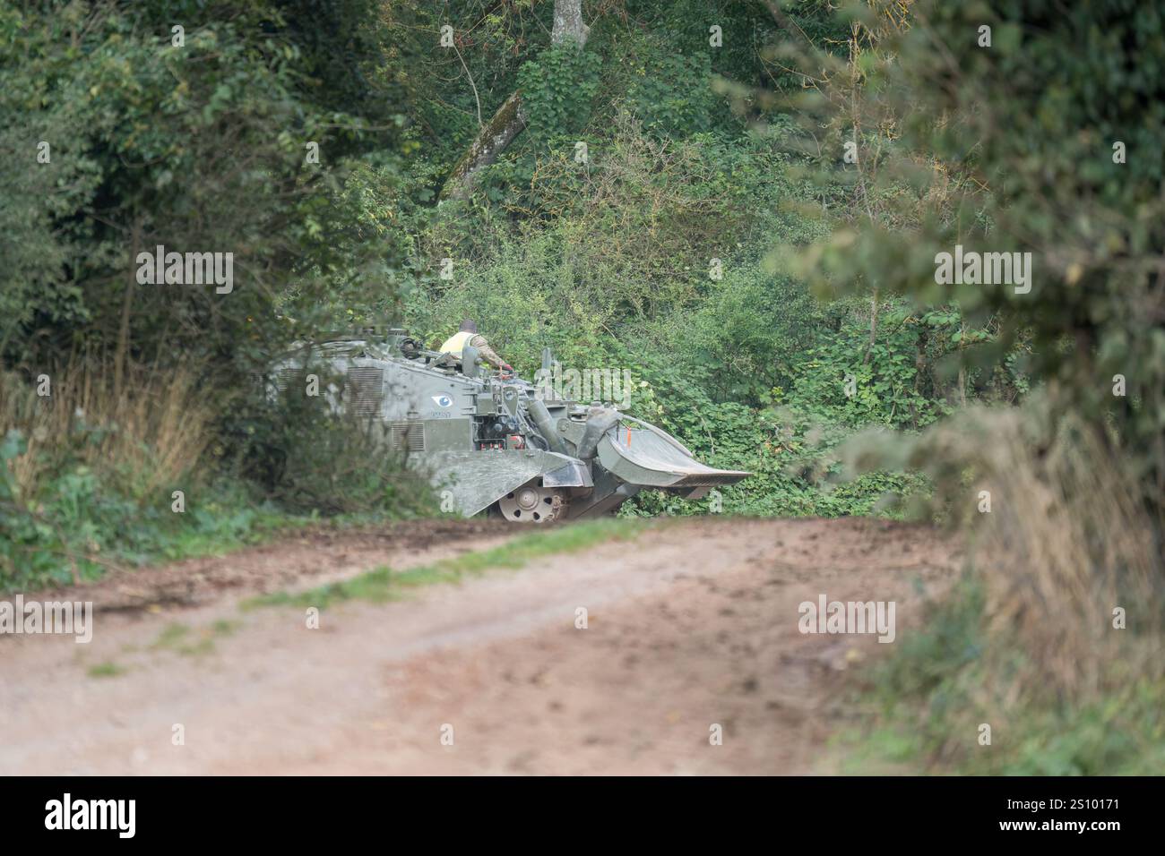a British Army Challenger 2 Tank Armored Repair and Recovery Vehicle ...