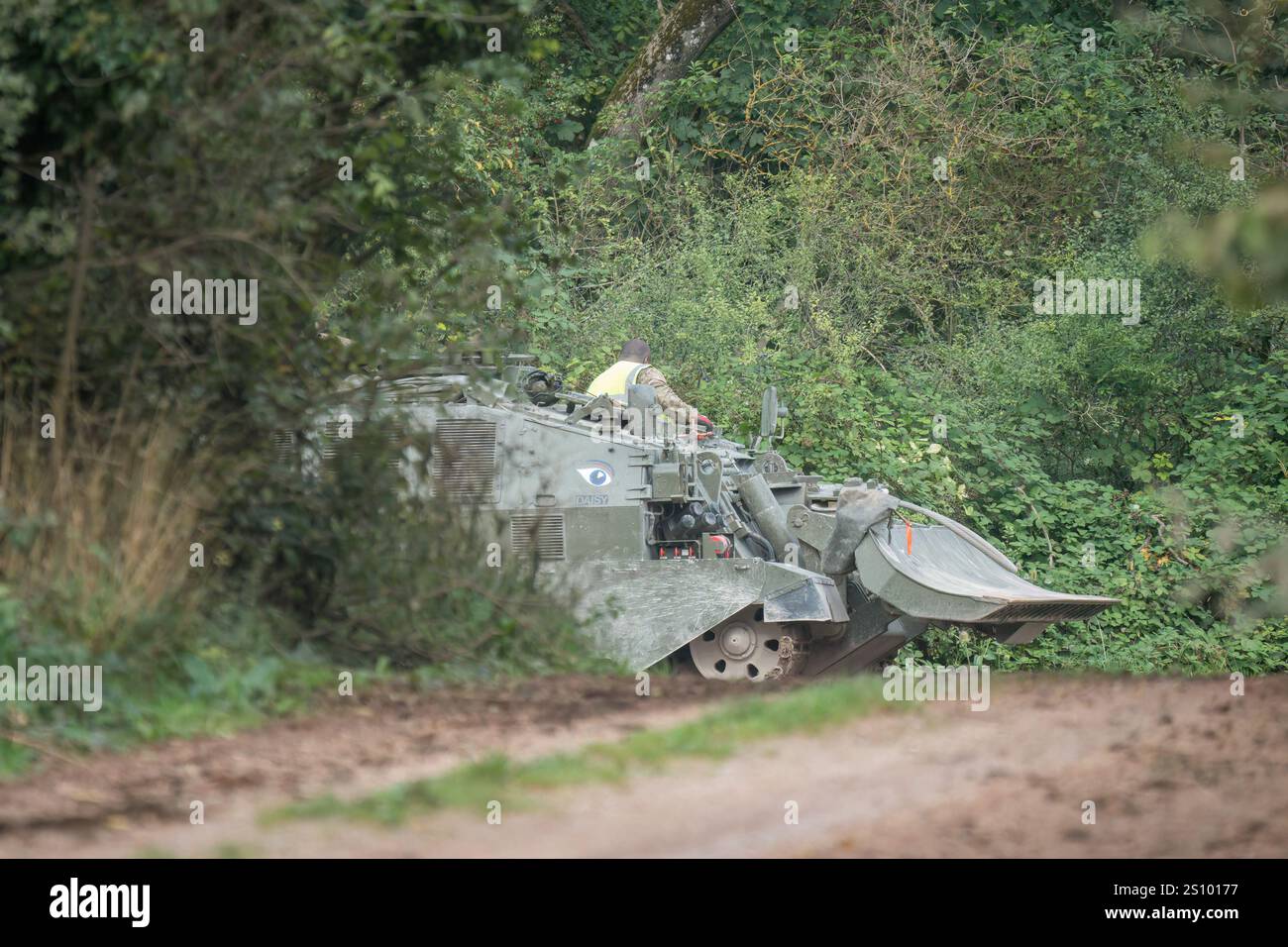 a British Army Challenger 2 Tank Armored Repair and Recovery Vehicle ...