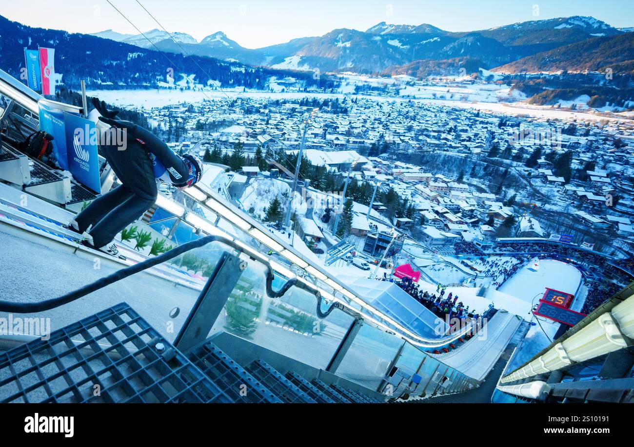 Marius Lindvik, NOR in flight action at the 73. Four Hills Tournament ...