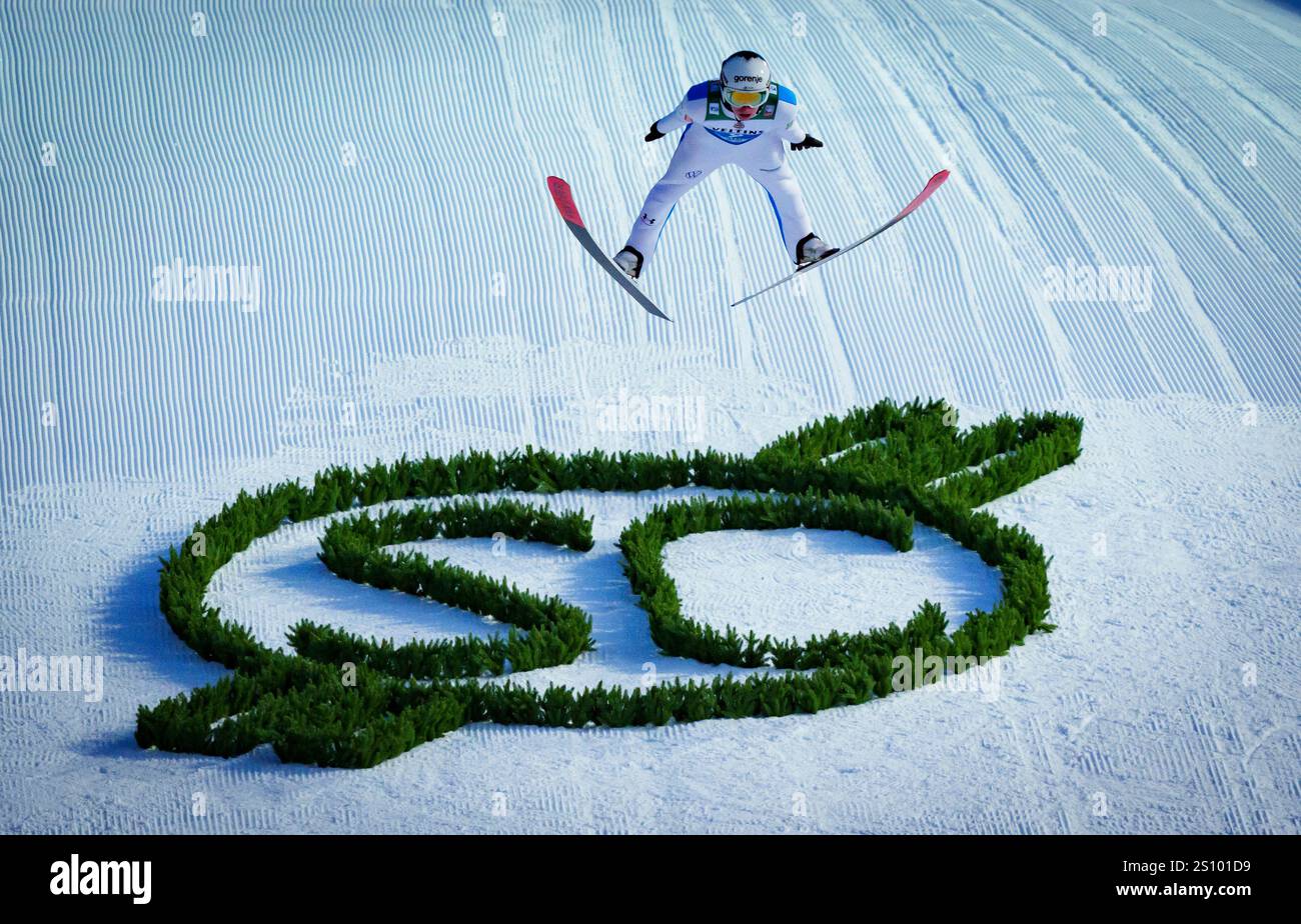 Ziga Jelar, SLO in flight action at the 73. Four Hills Tournament Ski ...