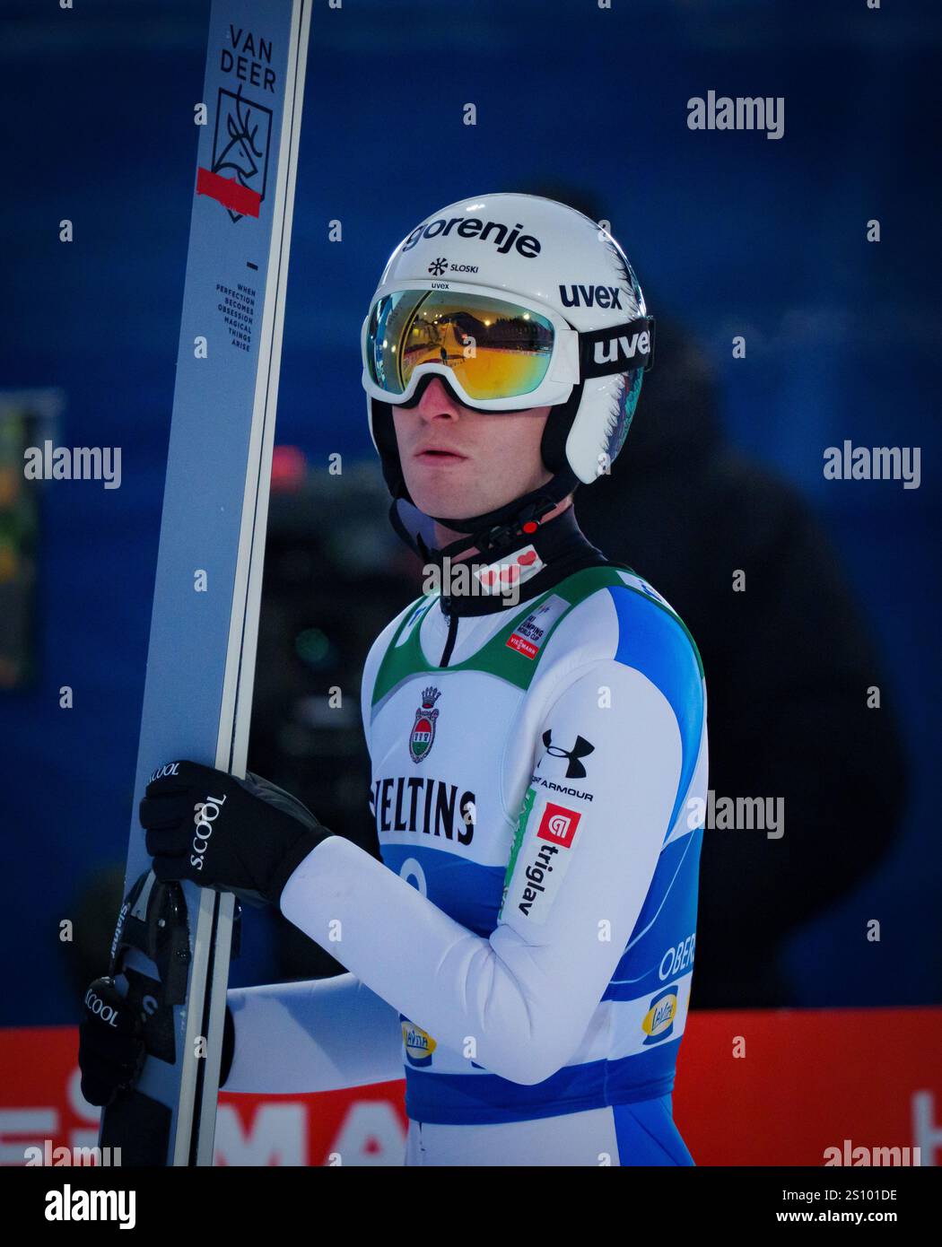 Ziga Jelar, SLO in flight action at the 73. Four Hills Tournament Ski ...