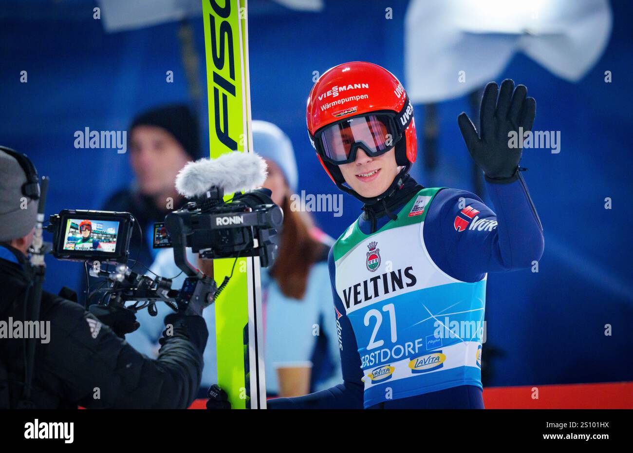 Adrian Tittel, GER in flight action at the 73. Four Hills Tournament ...