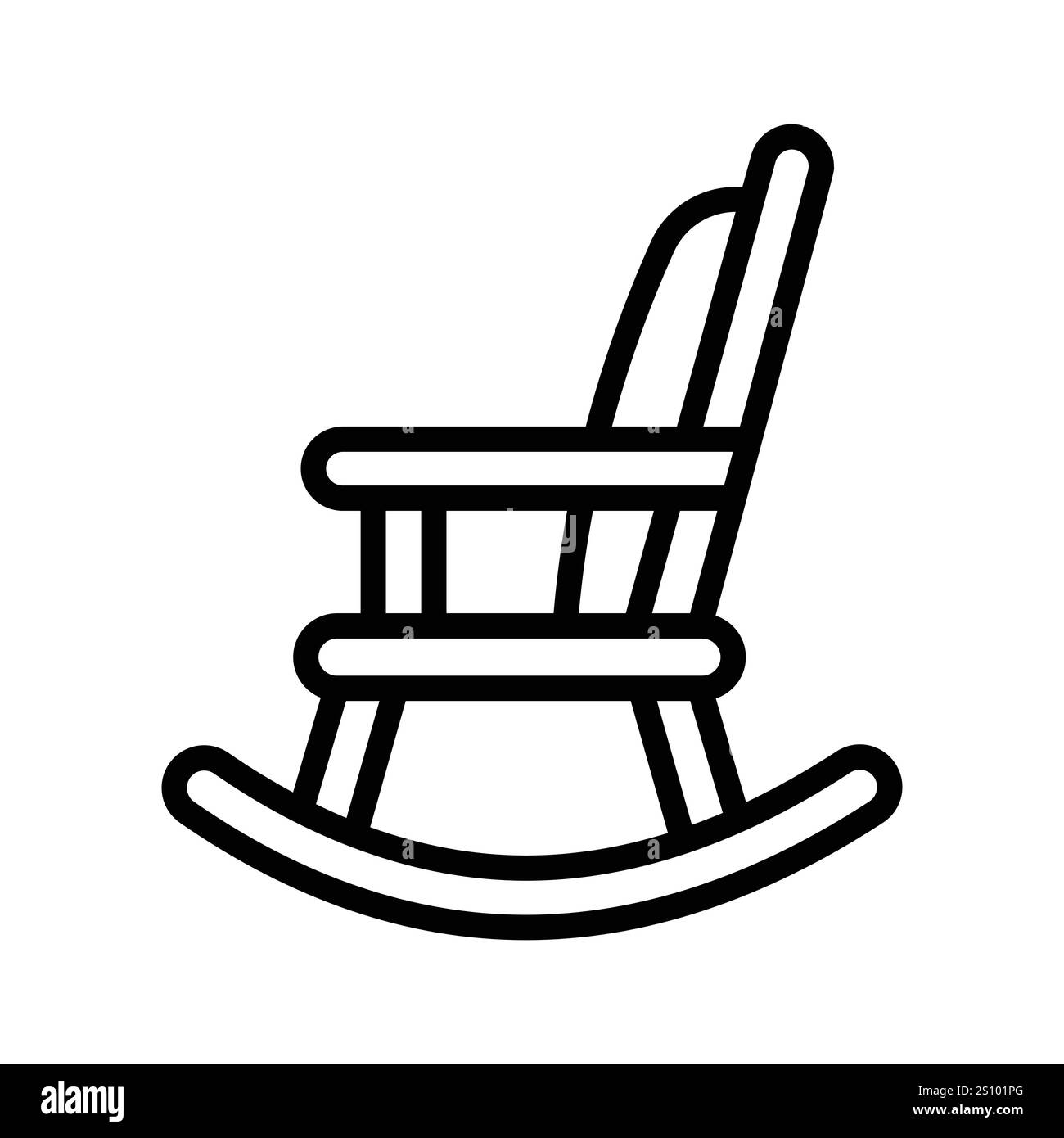 Trendy icon of rocking chair in editable style, ready to use icon Stock ...