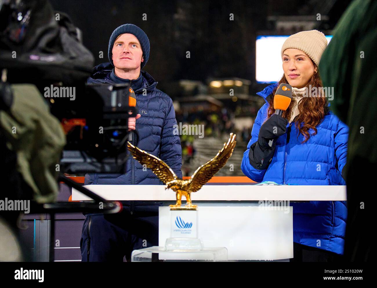 Severin Freund ZDF TV expert with Lena Kesting, Deutsche Journalistin ...