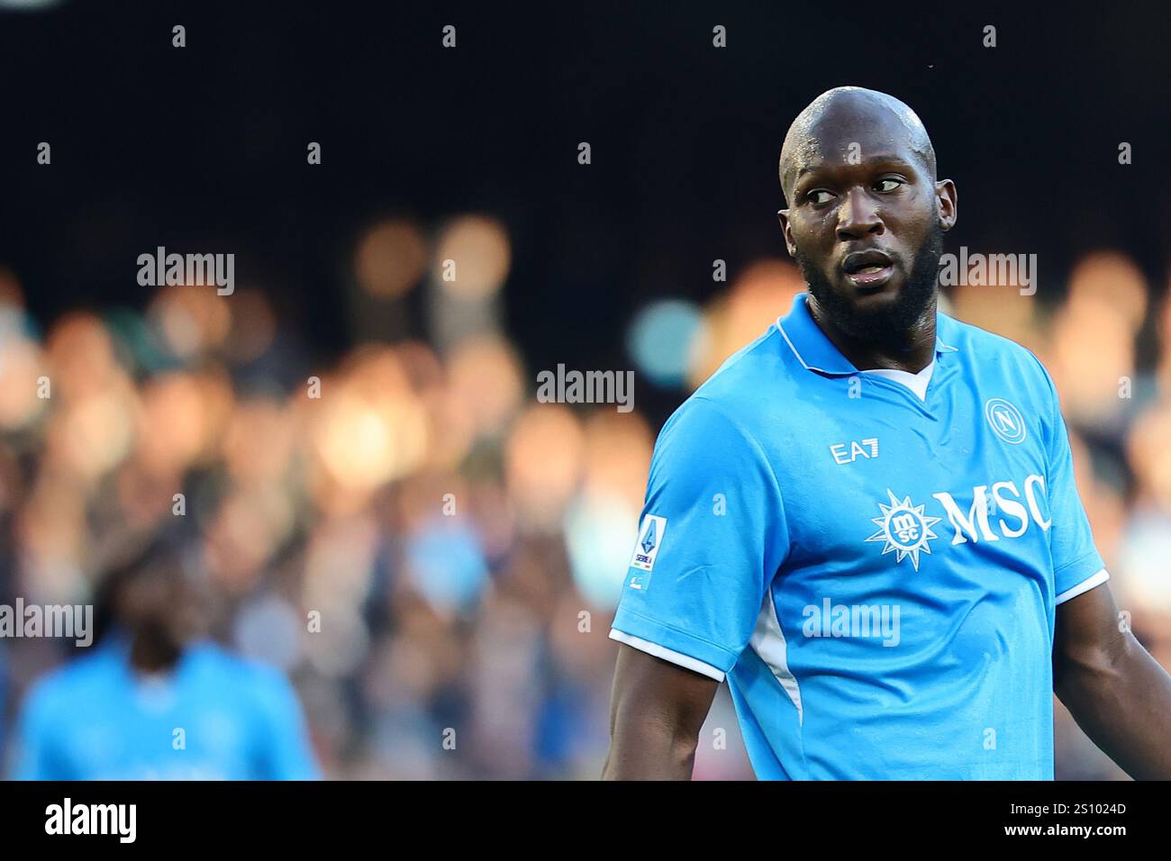 Romelu Lukaku of SSC Napoli during the Serie A football match between ...