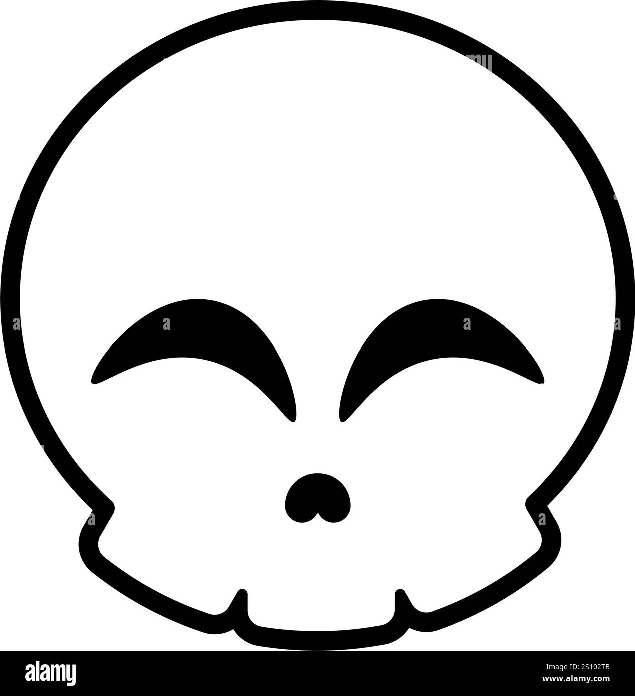 Graphic design of a black skull with bold and clean lines Stock Vector ...