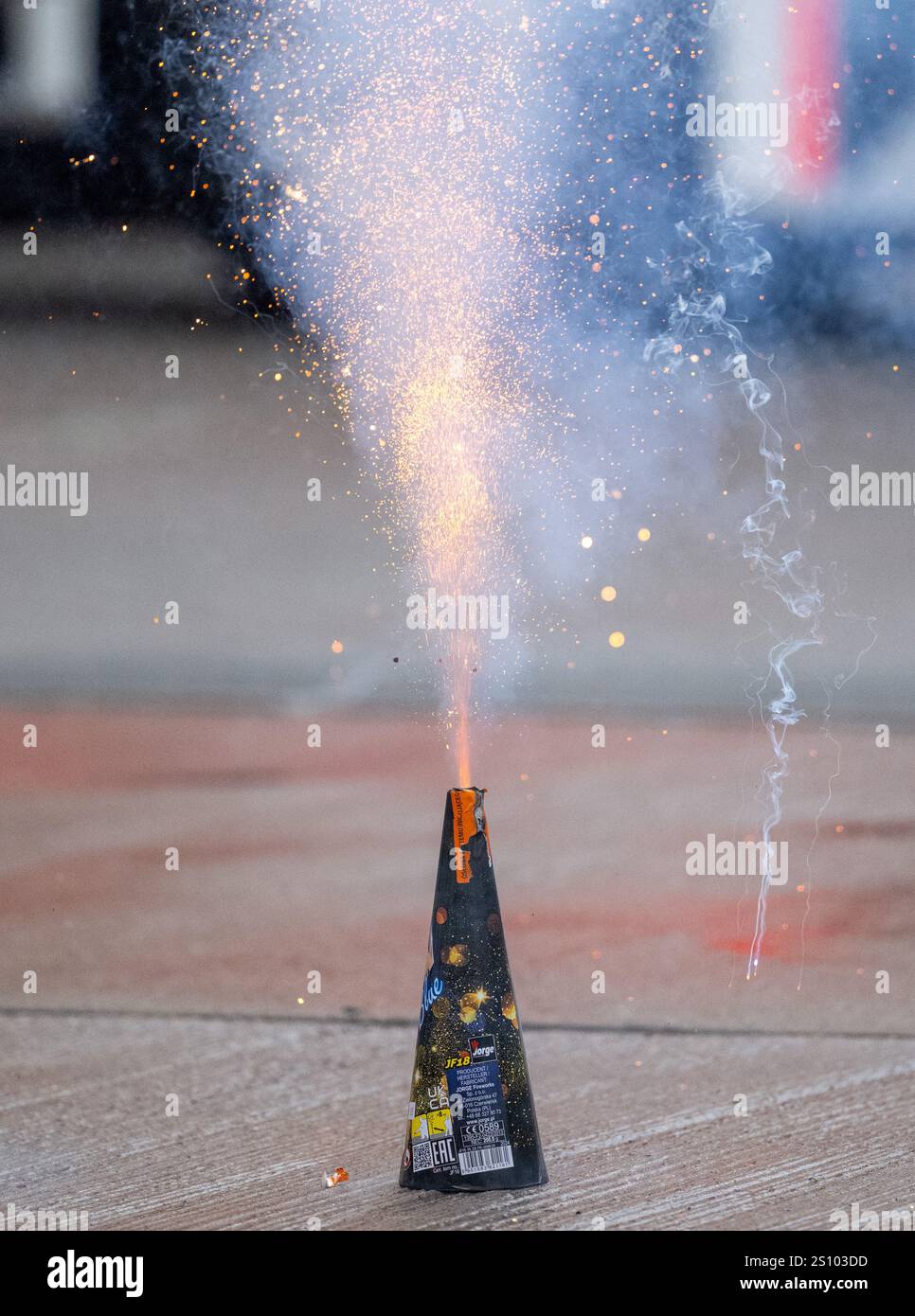 Berlin, Germany. 30th Dec, 2024. The burning of a so-called volcano is ...