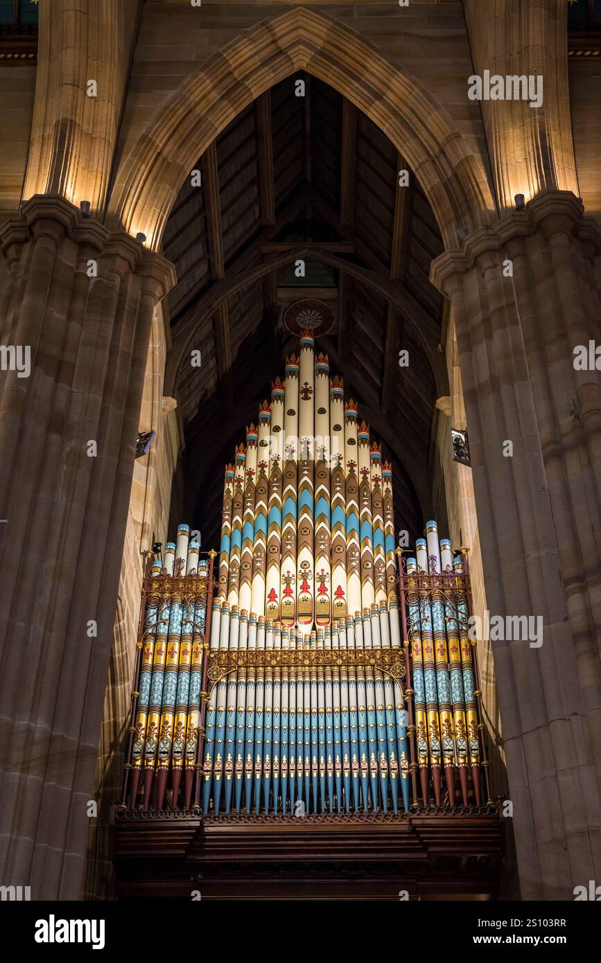 Organ in St Andrew's Cathedral, Anglican church built in the 19th ...