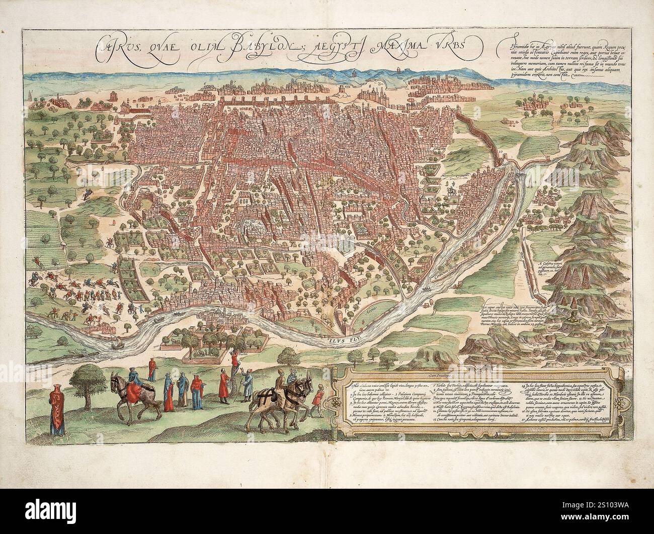 Map "Cairus, quae olim Babylon, Aegypt maxima urbs", The majority of ...