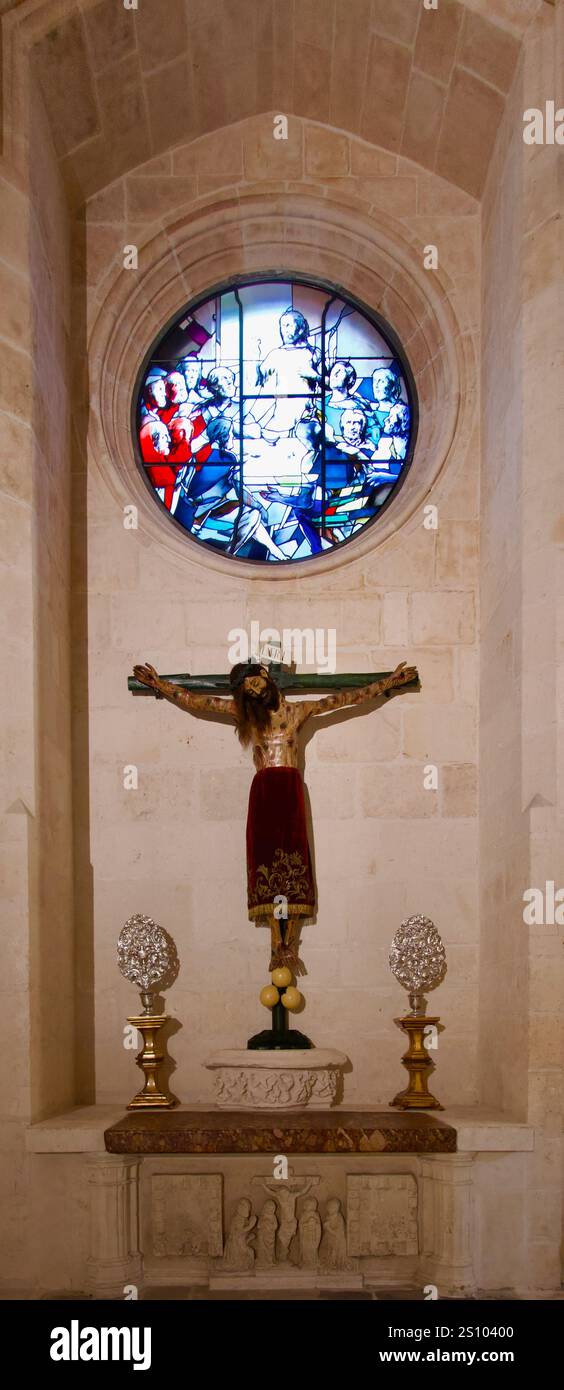Jesus Christ crucified on the cross in La Capilla del Corpus Christi ...