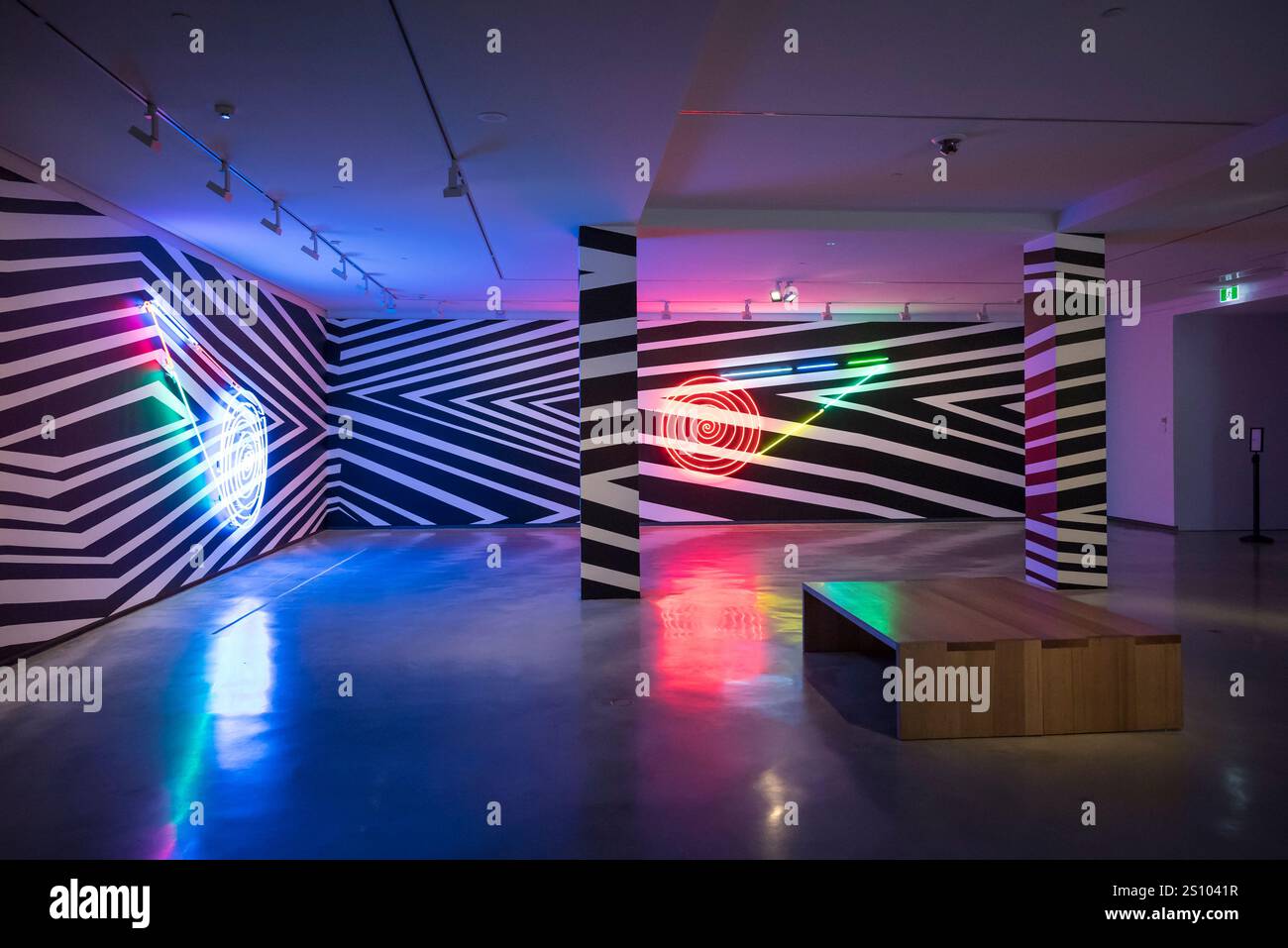 Brook Andrew's 'Loop', a neon light installation, Museum of ...