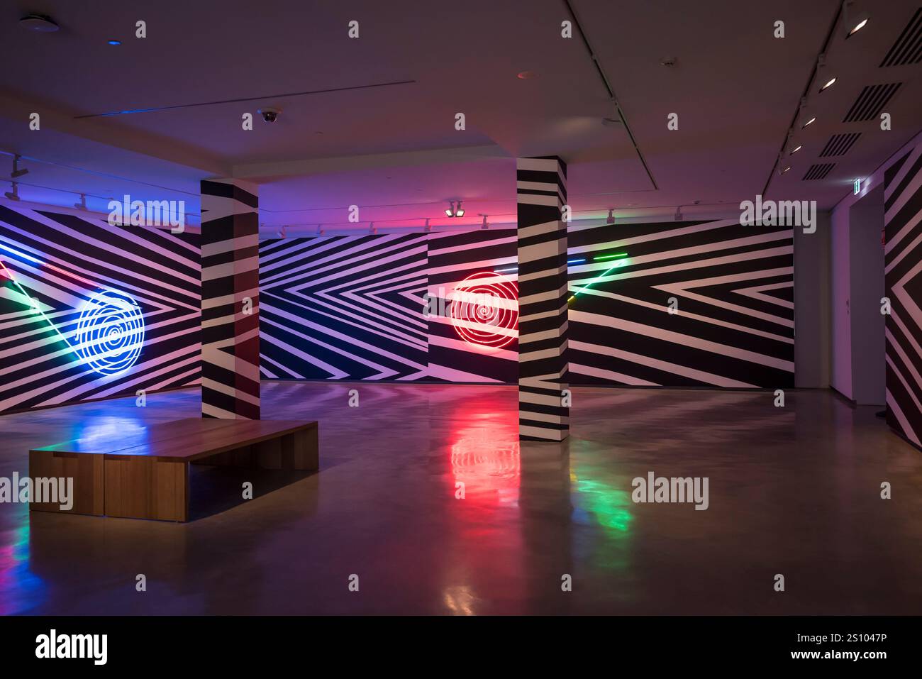 Brook Andrew's 'Loop', a neon light installation, Museum of ...