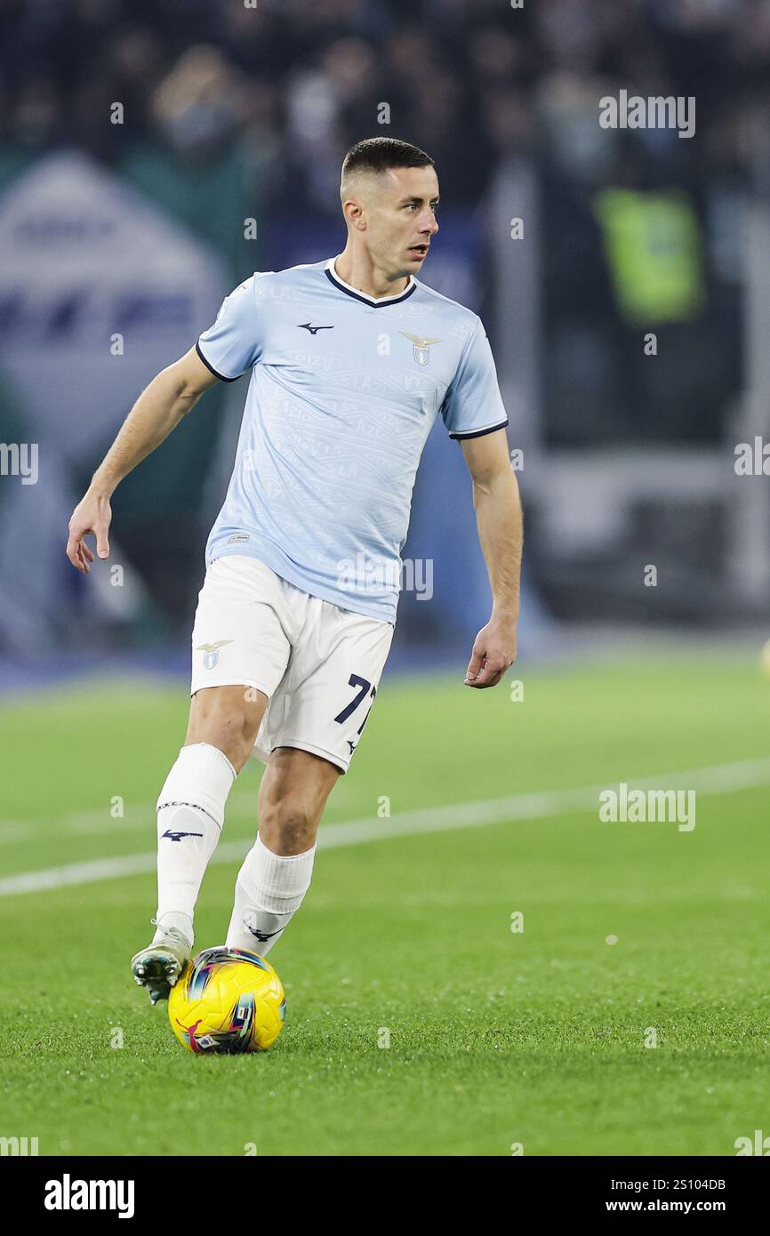 Lazioâ??s Serbian defender Adam Marusic controls the ball during the ...