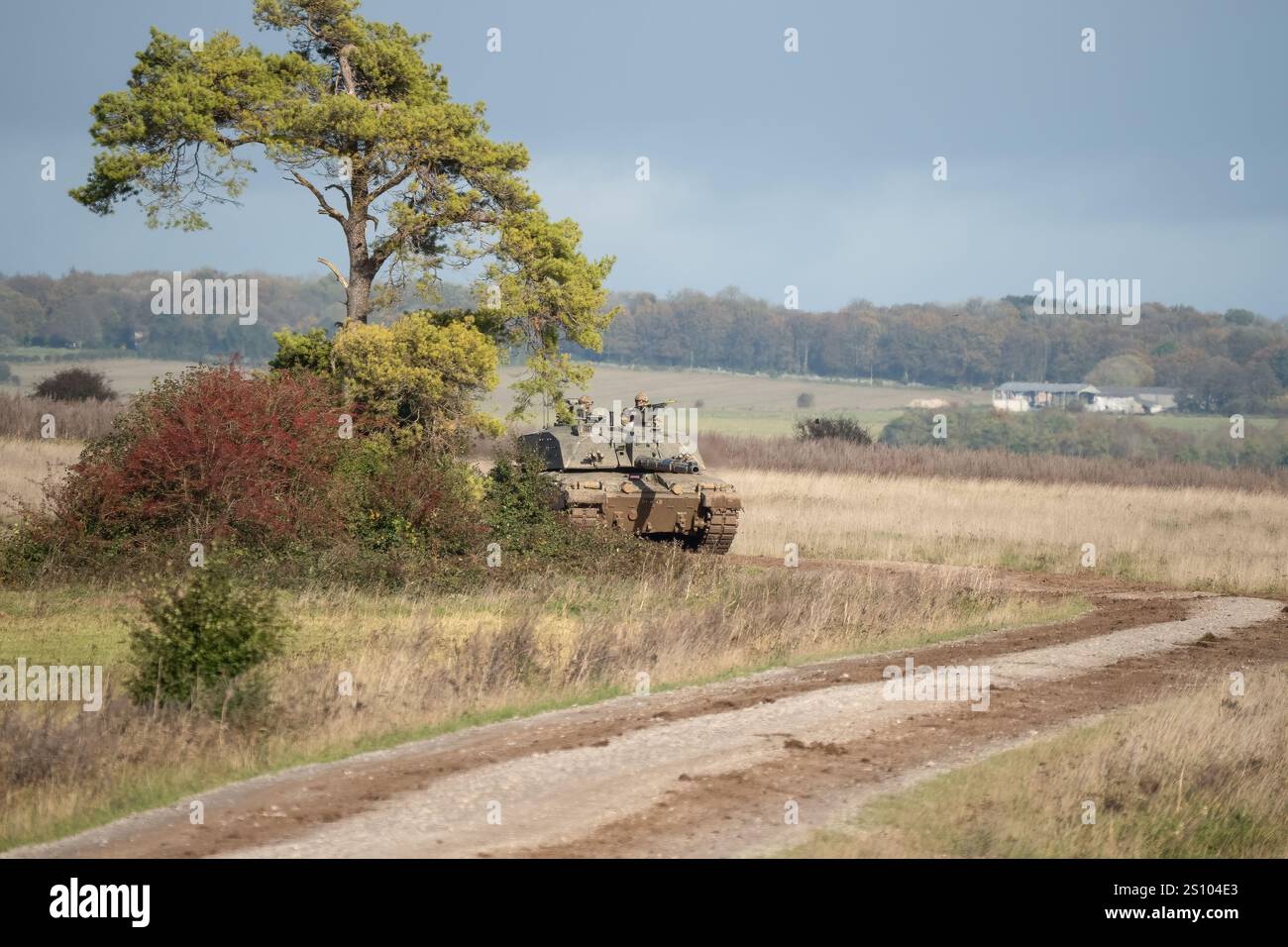 British army FV4034 Challenger 2 ii main battle tank in action on a ...